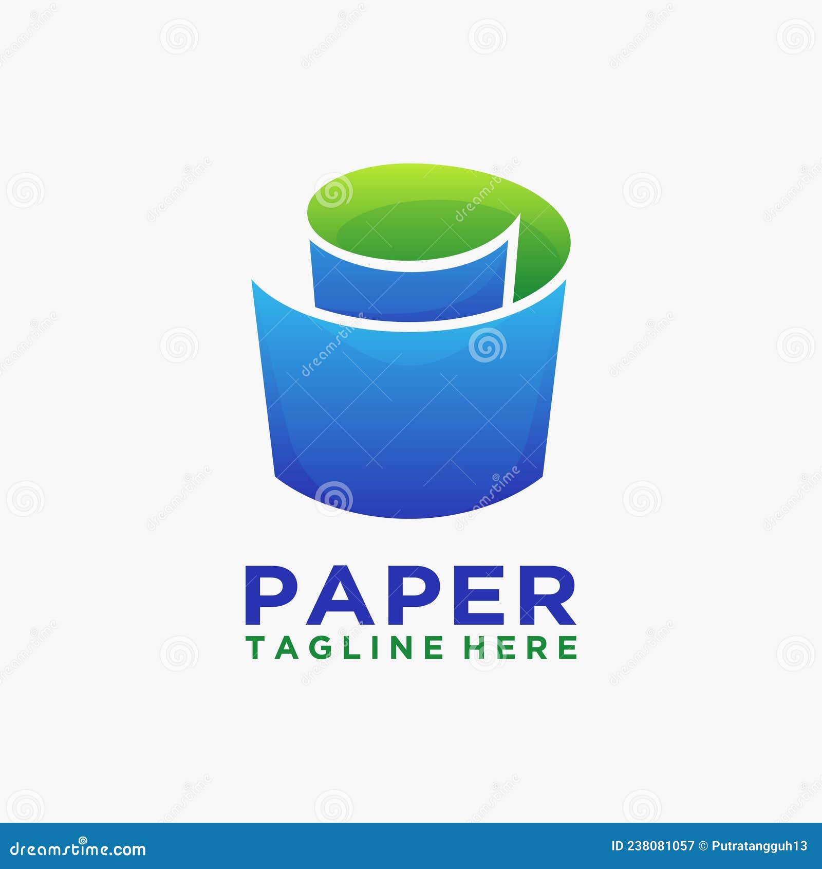 Creative paper logo design stock vector. Illustration of icon - 238081057