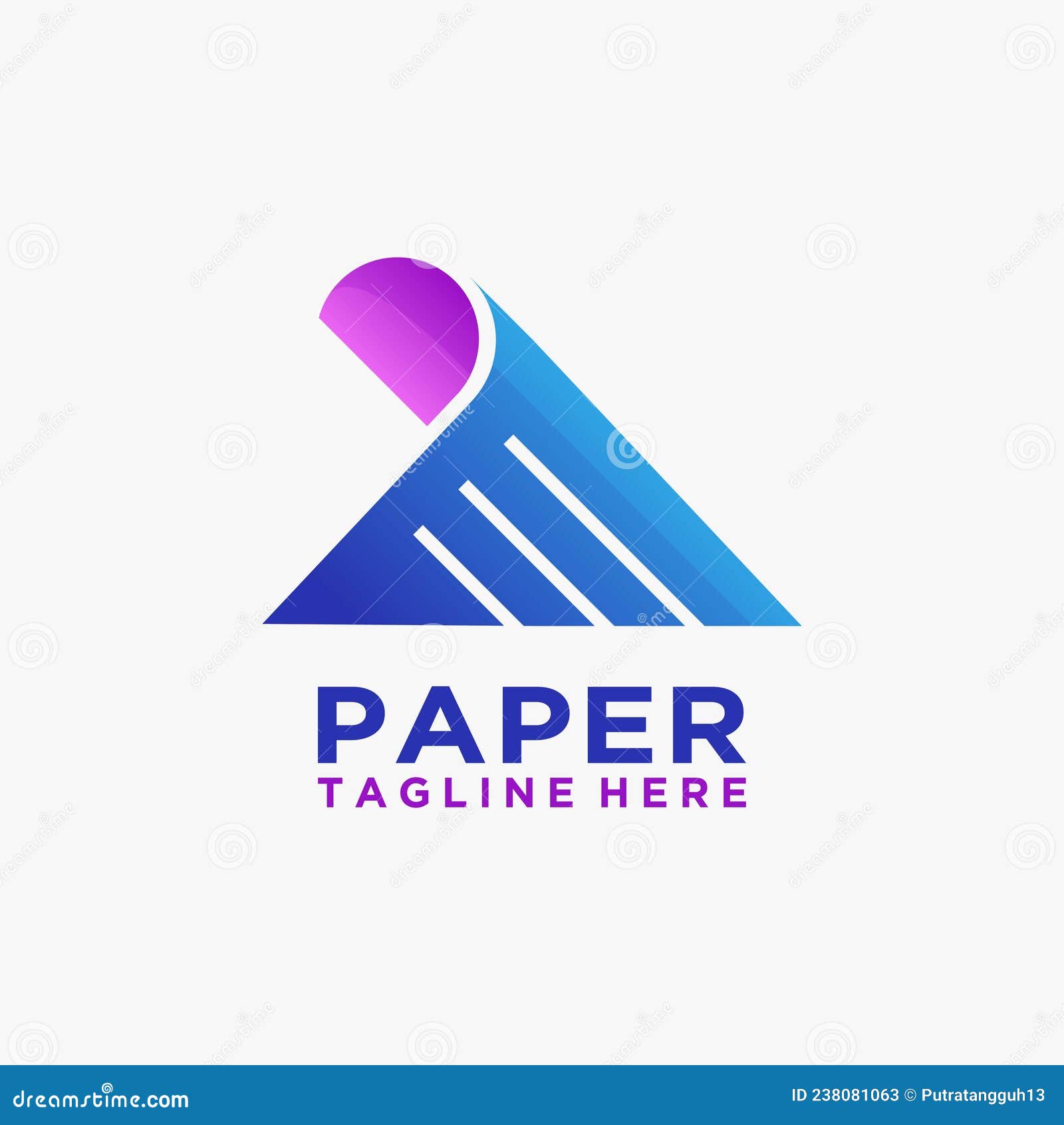 Creative paper logo design stock vector. Illustration of blank - 238081063