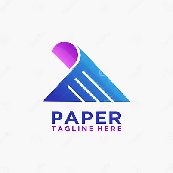 Creative paper logo design stock vector. Illustration of blank - 238081063