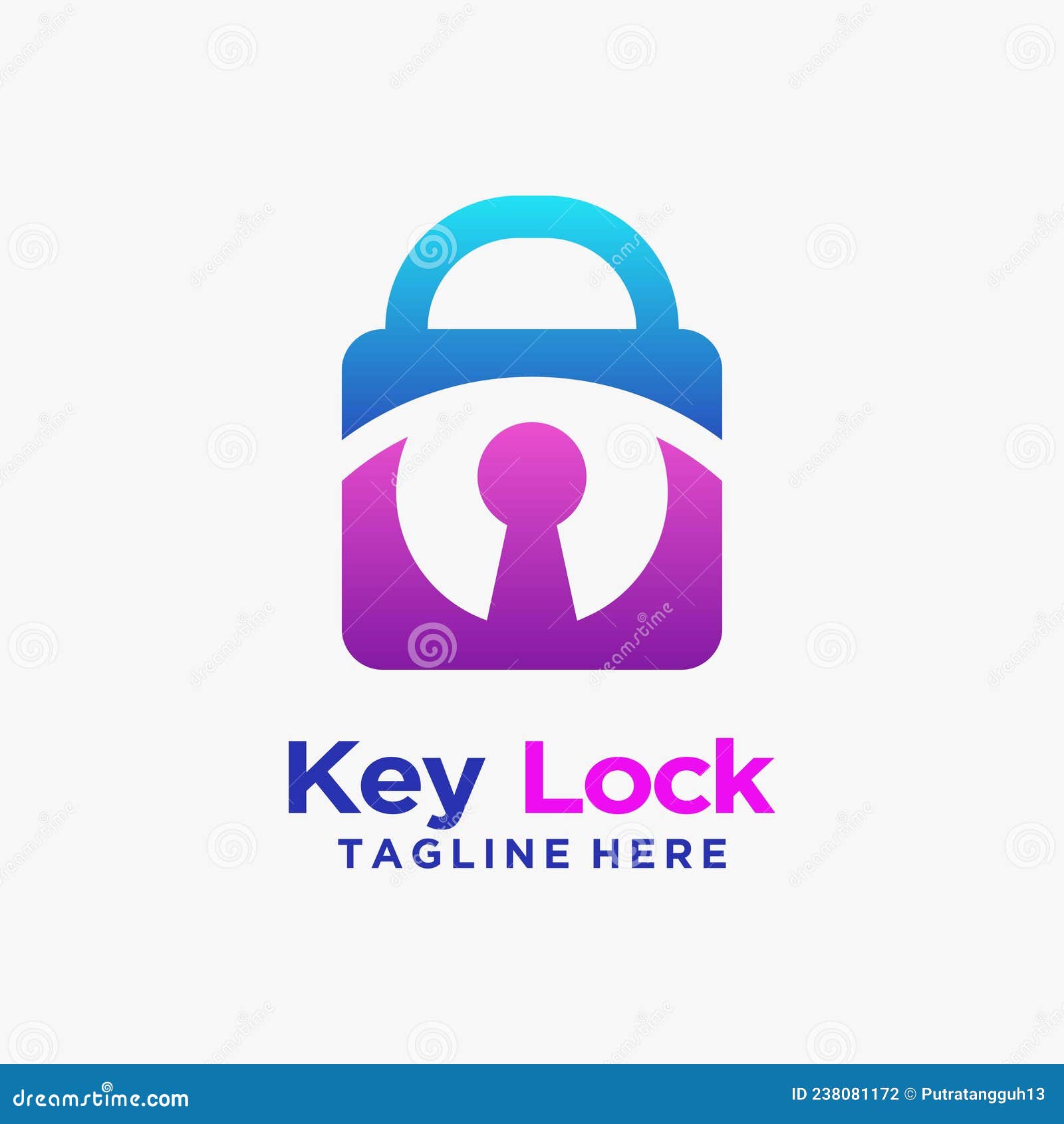 Key lock logo design stock vector. Illustration of padlock - 238081172