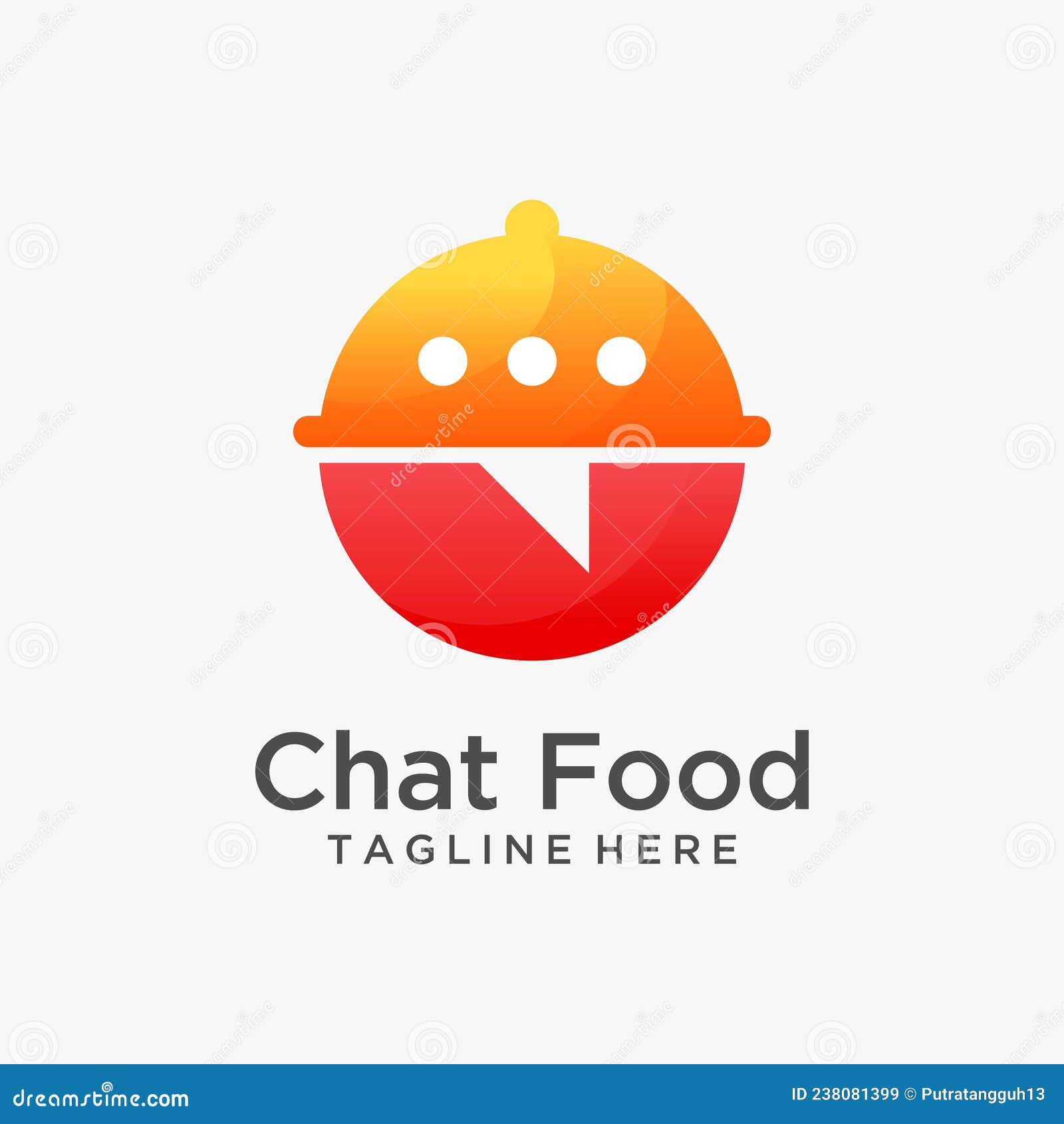 Chat food logo design stock vector. Illustration of chat - 238081399