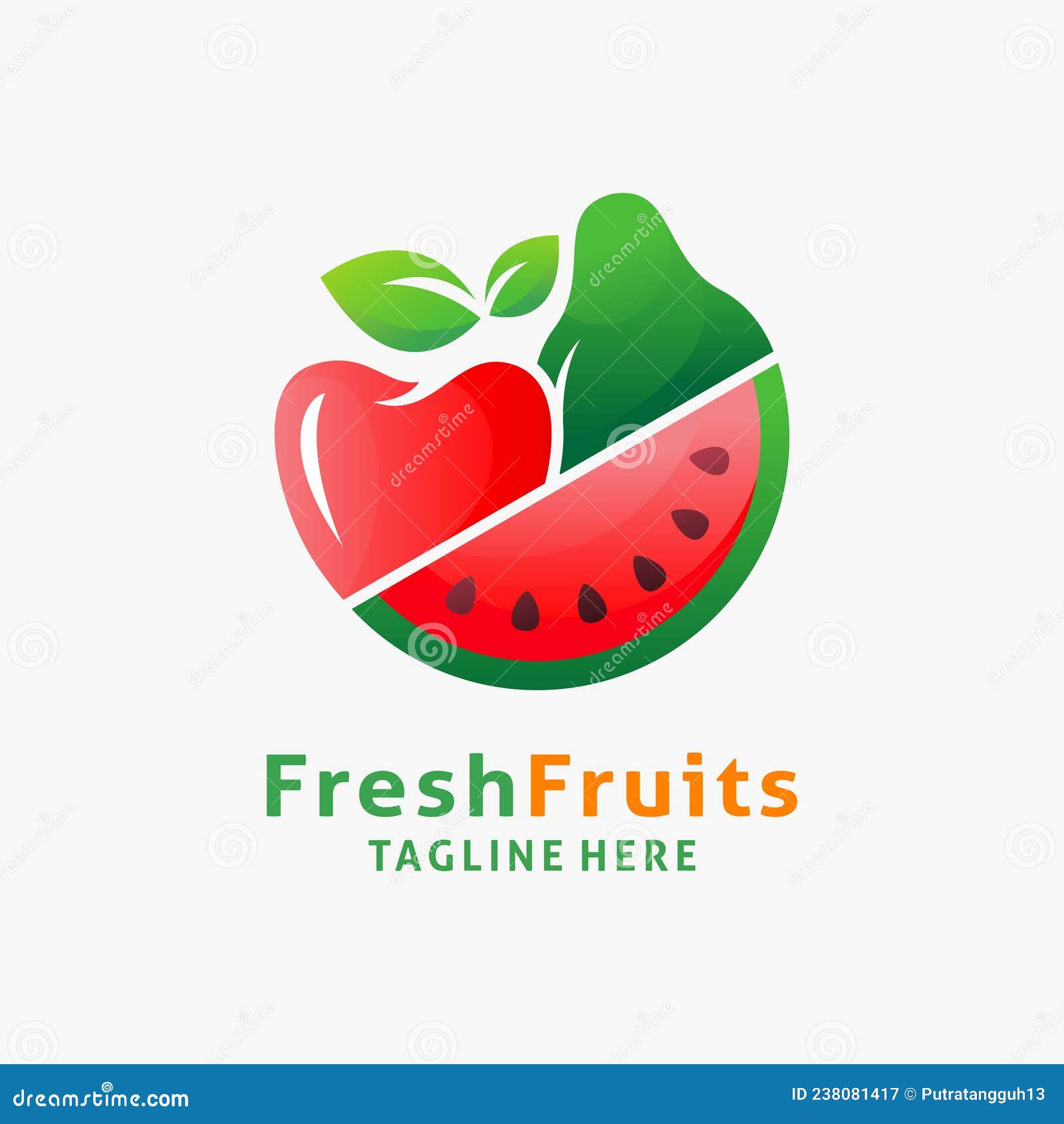 Fresh fruits logo design stock vector. Illustration of farm - 238081417