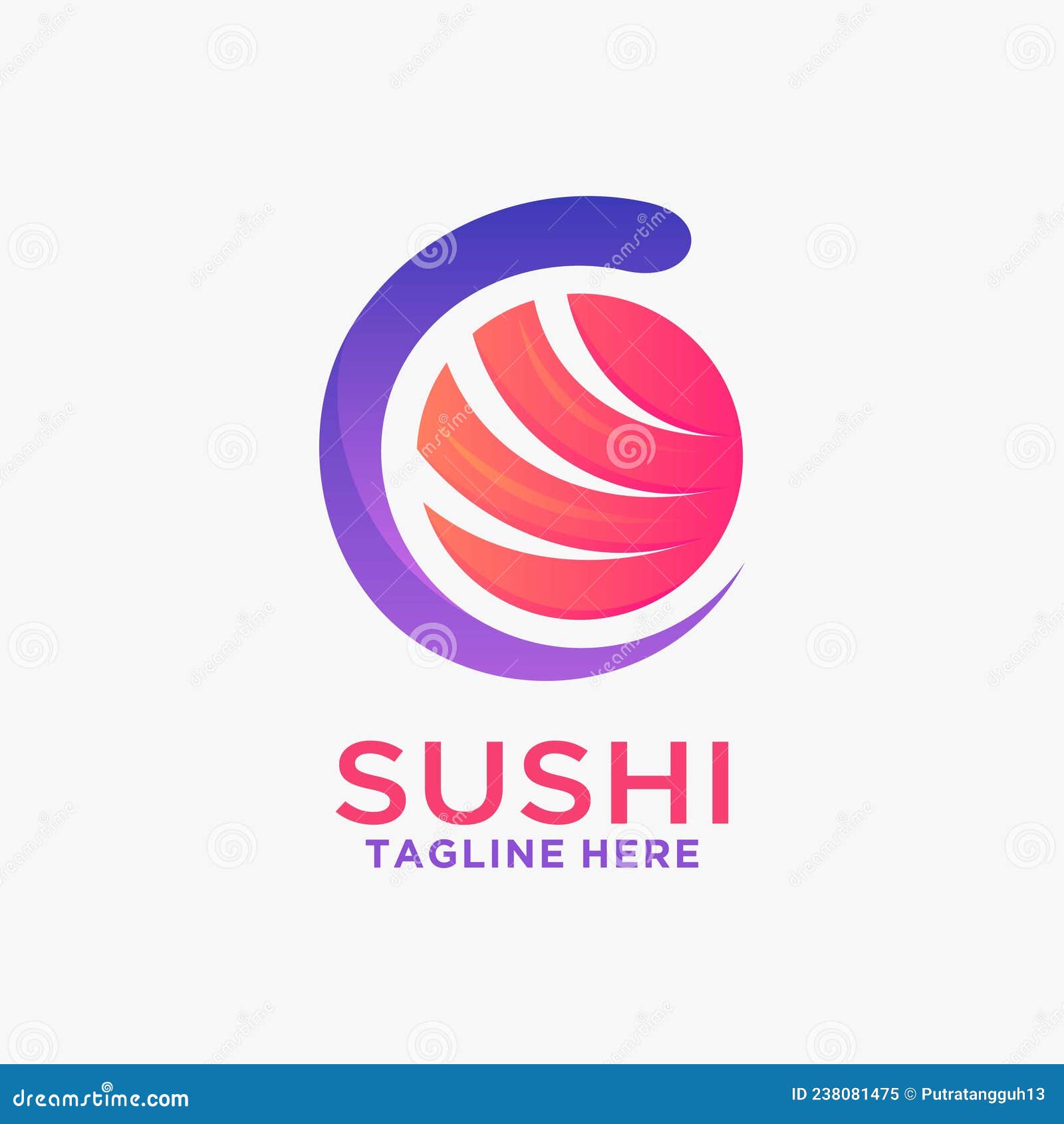 Creative sushi logo design stock vector. Illustration of meal - 238081475