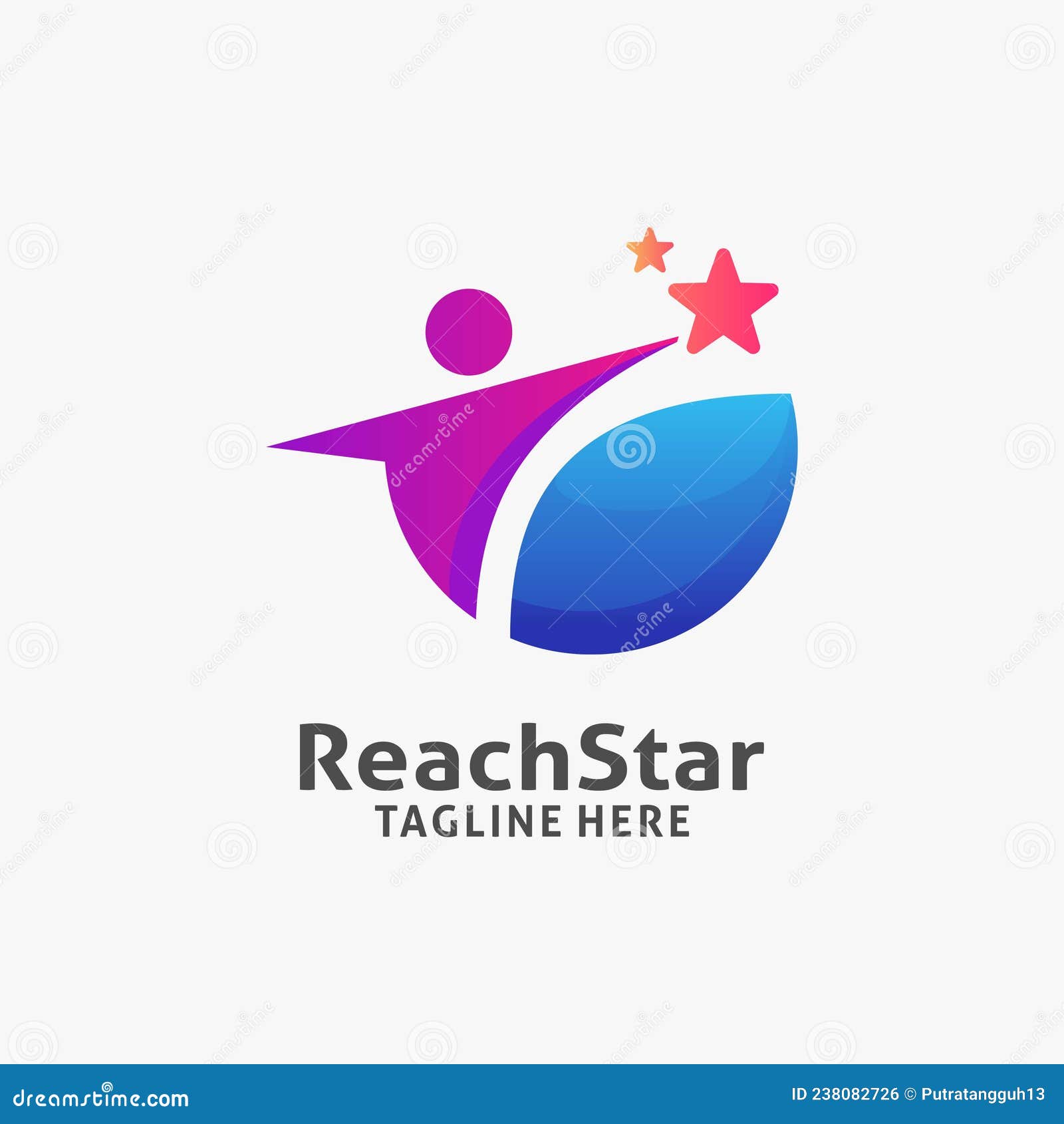 Reaching star logo design stock vector. Illustration of education ...