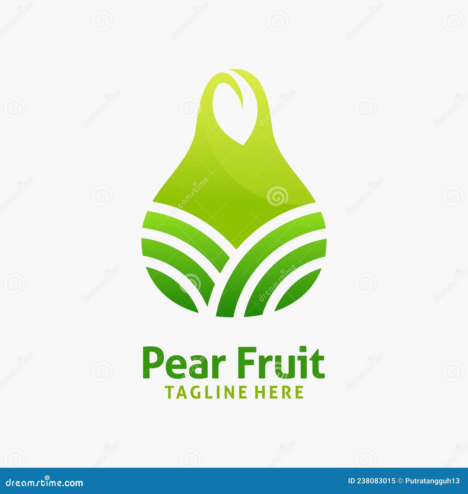 Pear fruit logo design stock vector. Illustration of isolated - 238083015