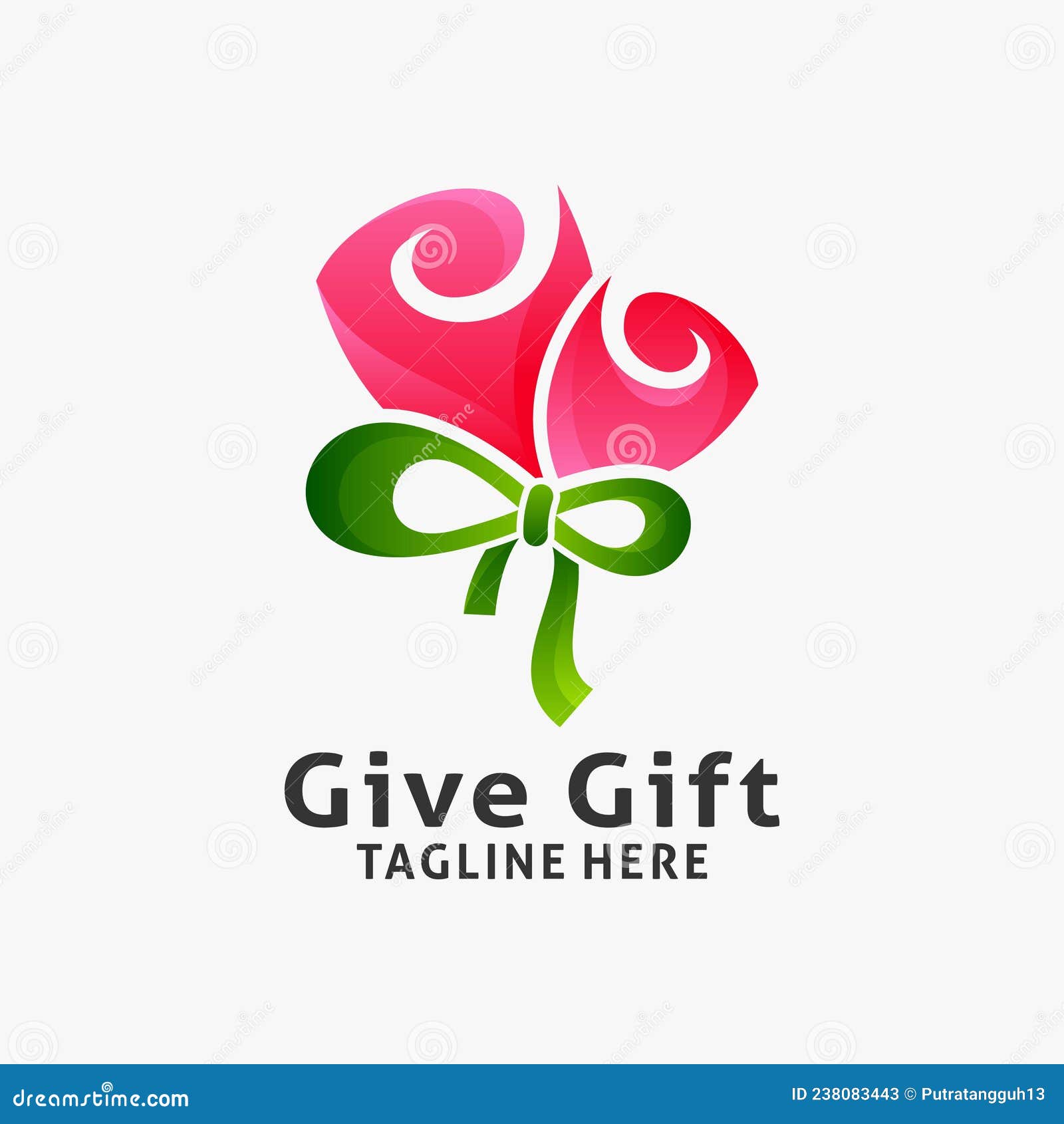 Gift flower logo design stock vector. Illustration of design - 238083443