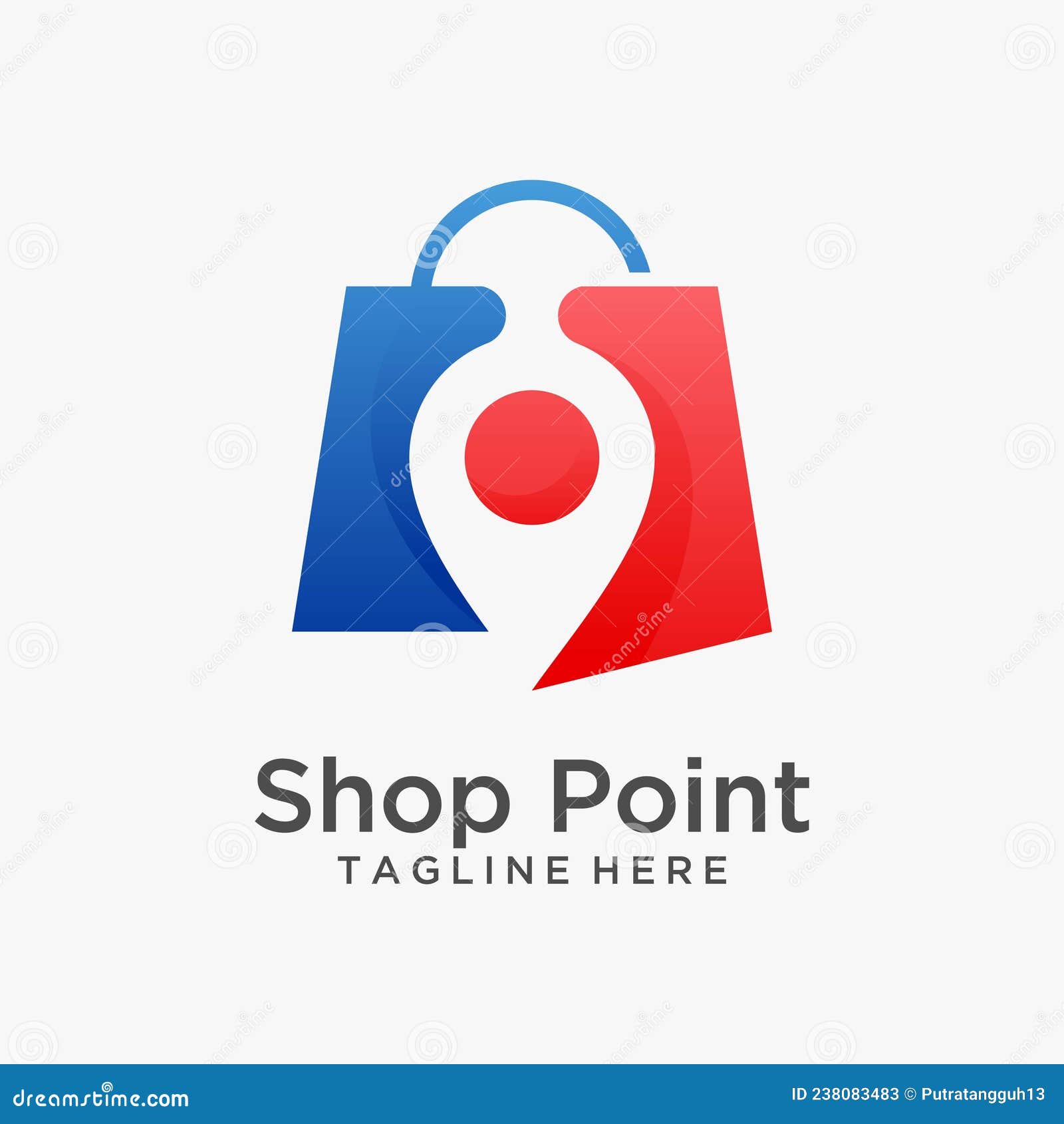 Shop point logo design stock vector. Illustration of concept - 238083483