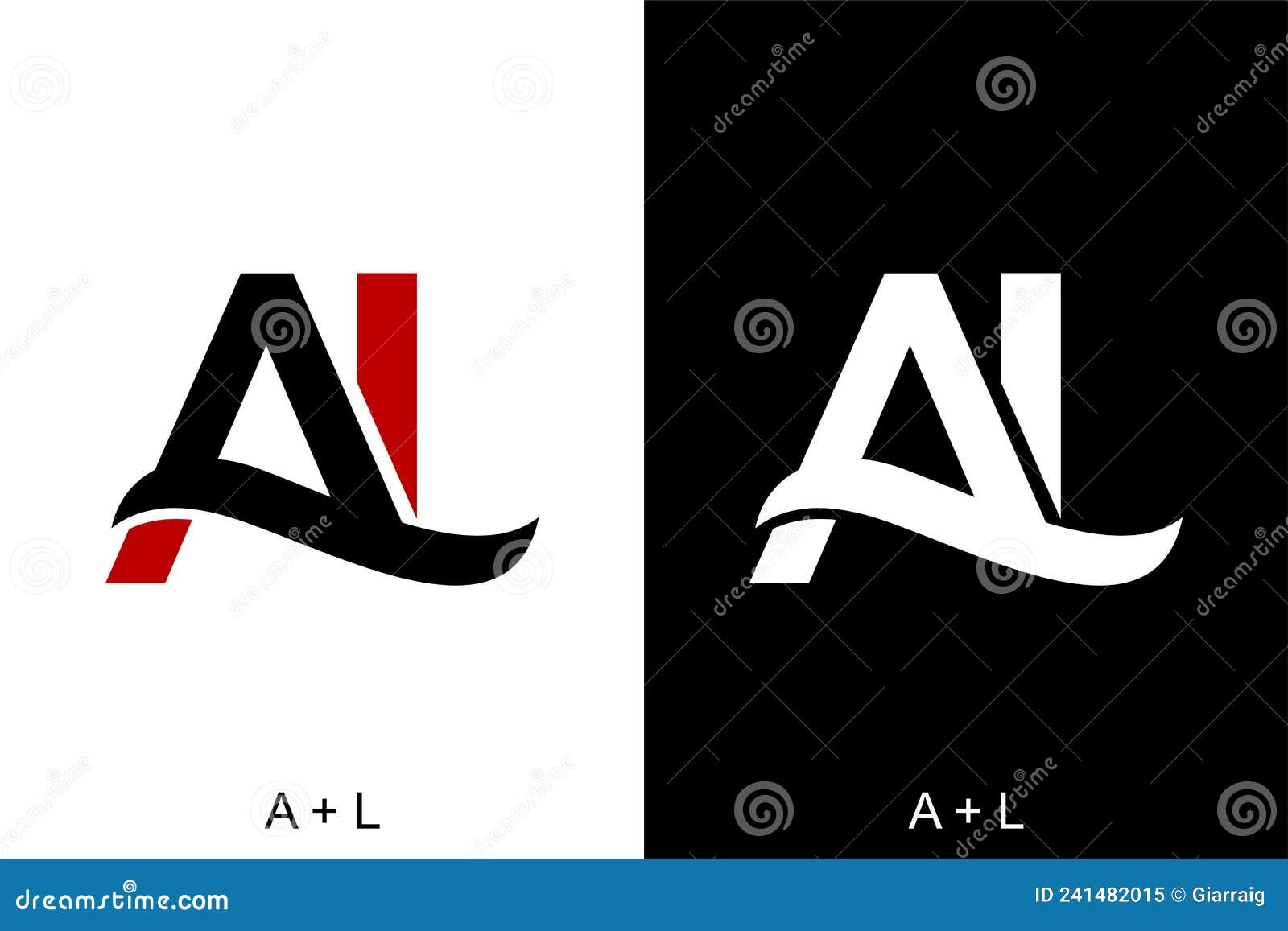 Letter a and L initials stock vector. Illustration of logos - 241482015