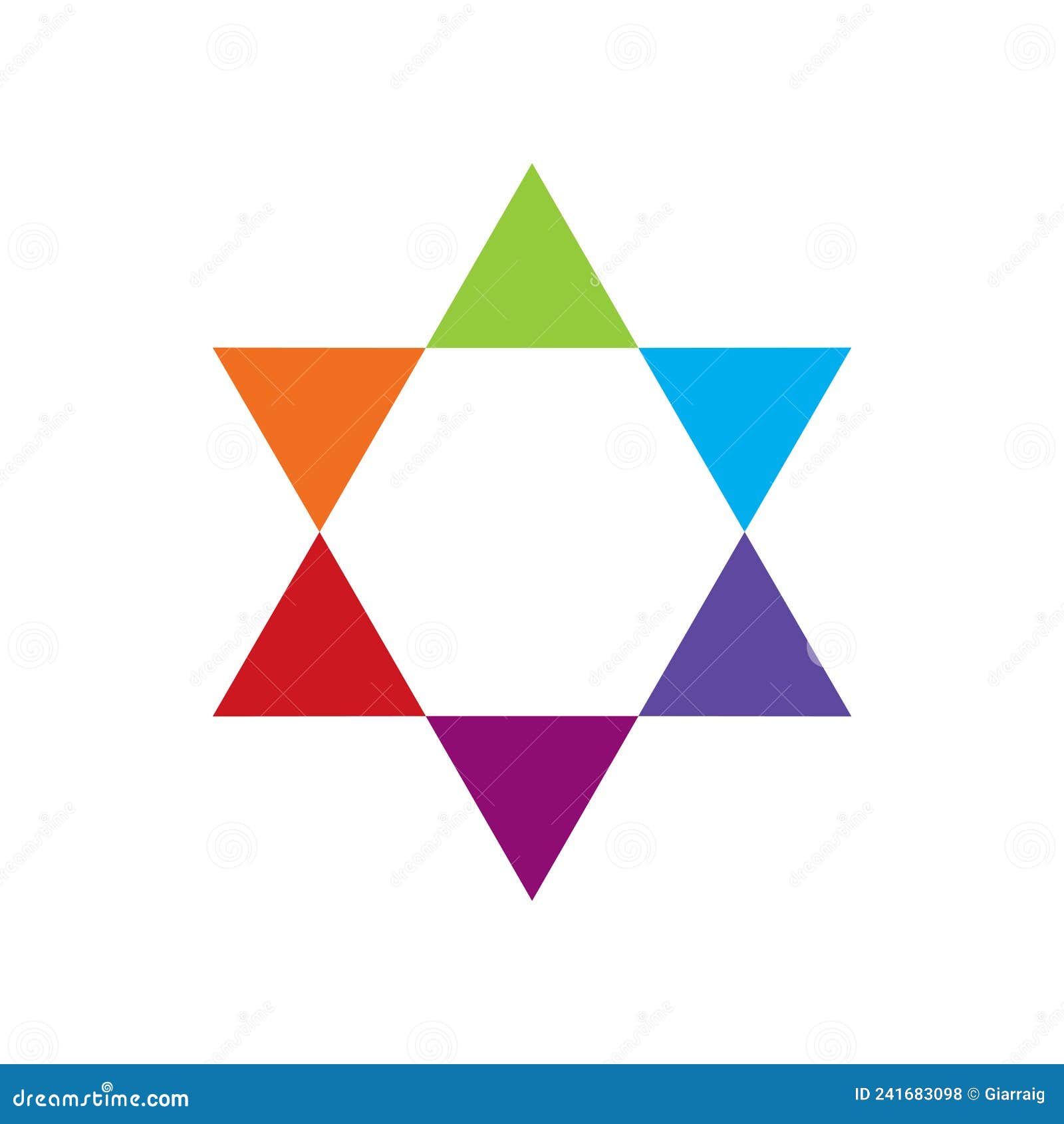 Colorful Hexagon Star Concept, Hexagon Flat Color. Stock Vector ...