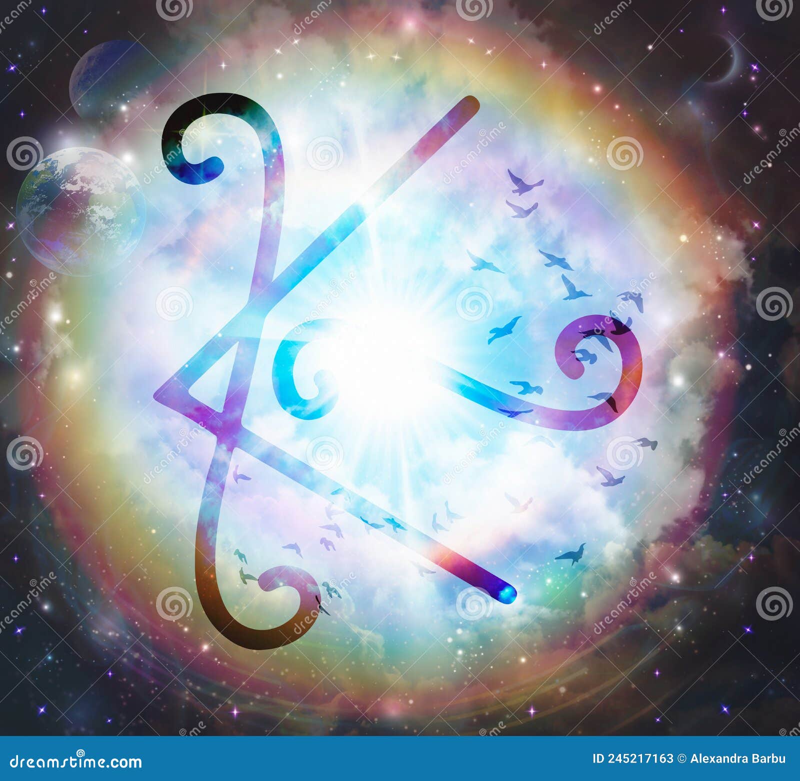 Shanti Symbol Peace and Harmony To Heal Our Past and Present Stock ...