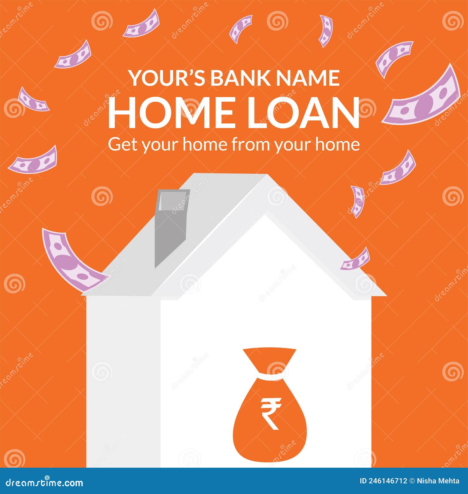 Banner design of home loan stock vector. Illustration of income - 246146712