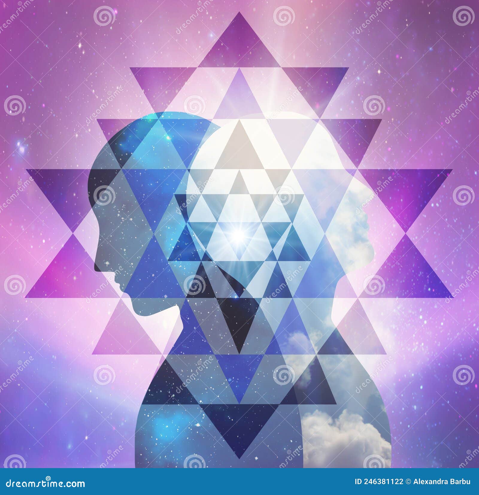 Shri Yantra Triangles, Divine Feminine, Masculine Unity, Enlightenment ...