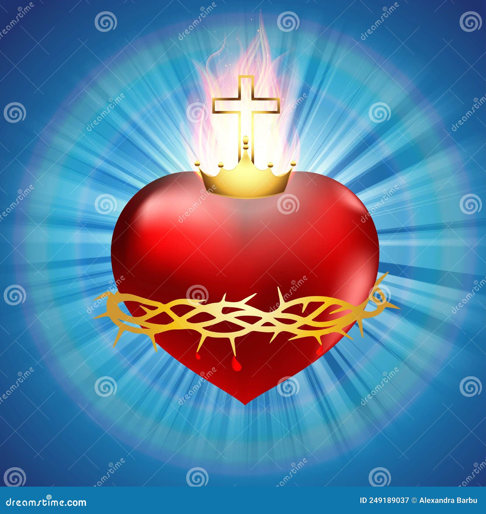 Sacred Heart of Jesus Christ, Divine Love, Eternity, Redemption Stock ...