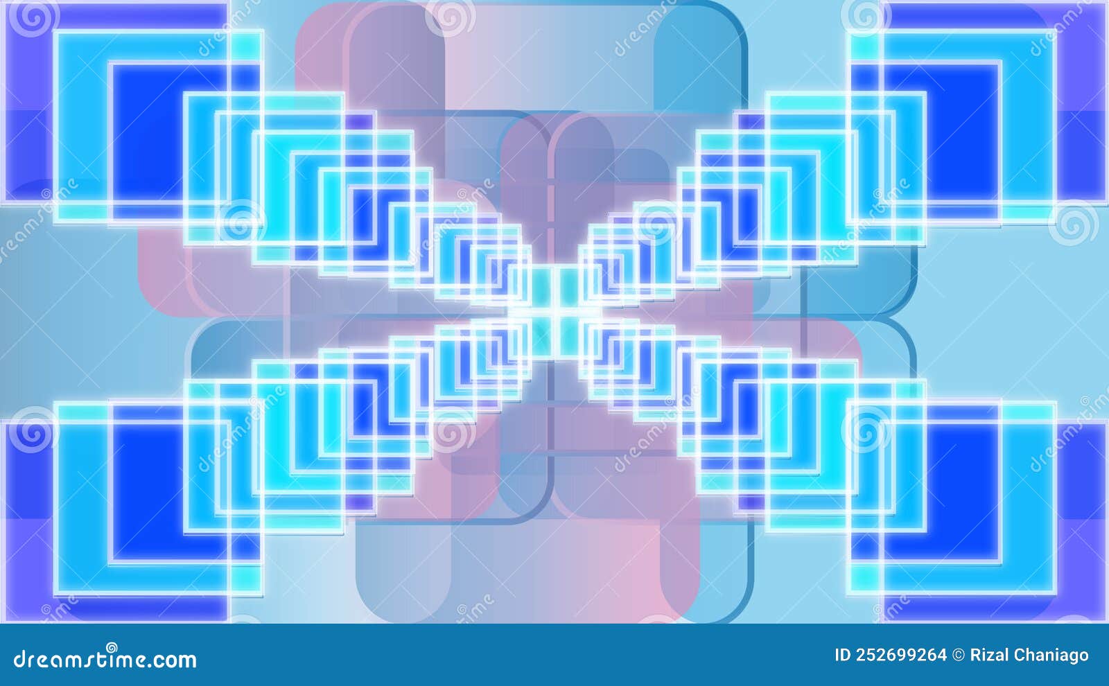 Gradient-blue Color Box in Various Size As Abstract Background Stock ...