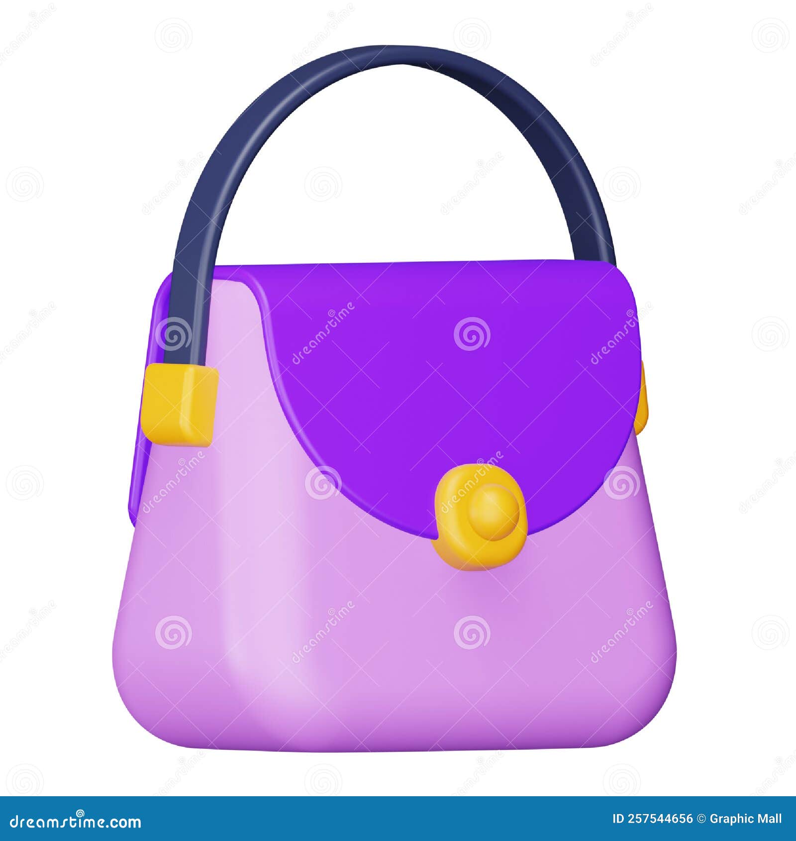 Ladies Purse 3d Rendering Isometric Icon. Stock Vector - Illustration ...
