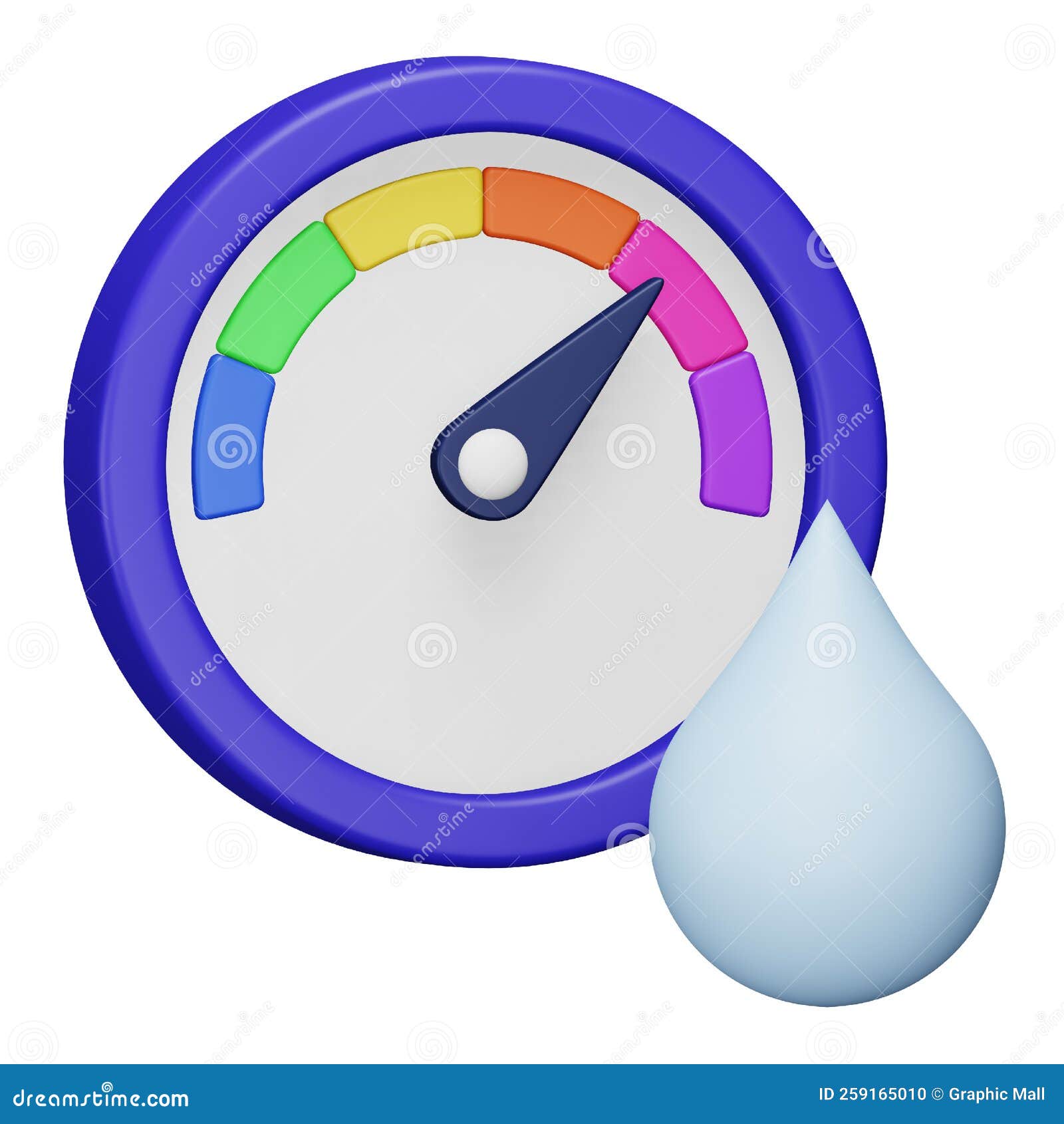 Barometer 3d Rendering Isometric Icon. Stock Illustration ...