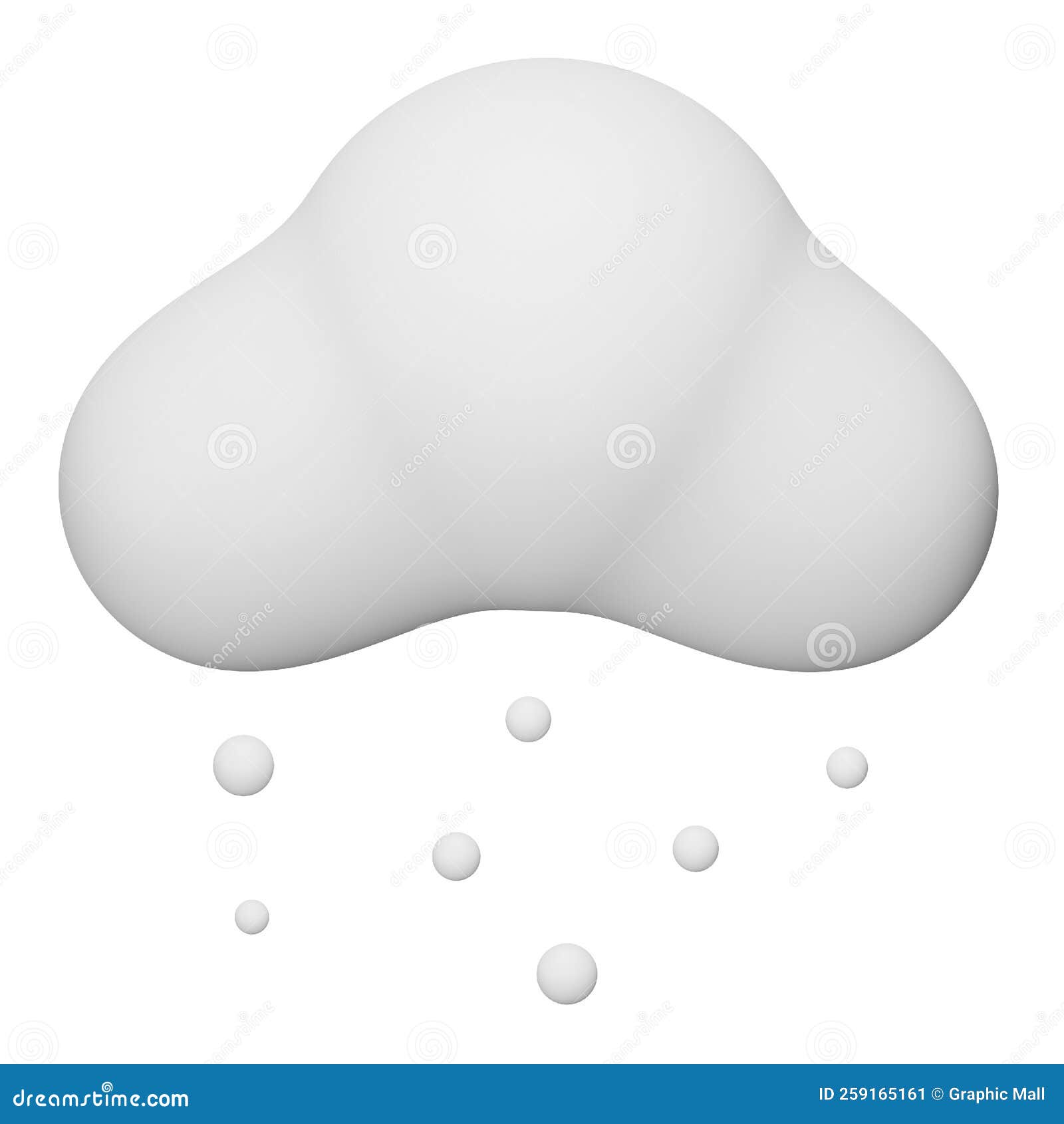 Light Hail 3d Rendering Isometric Icon. Stock Vector - Illustration of ...