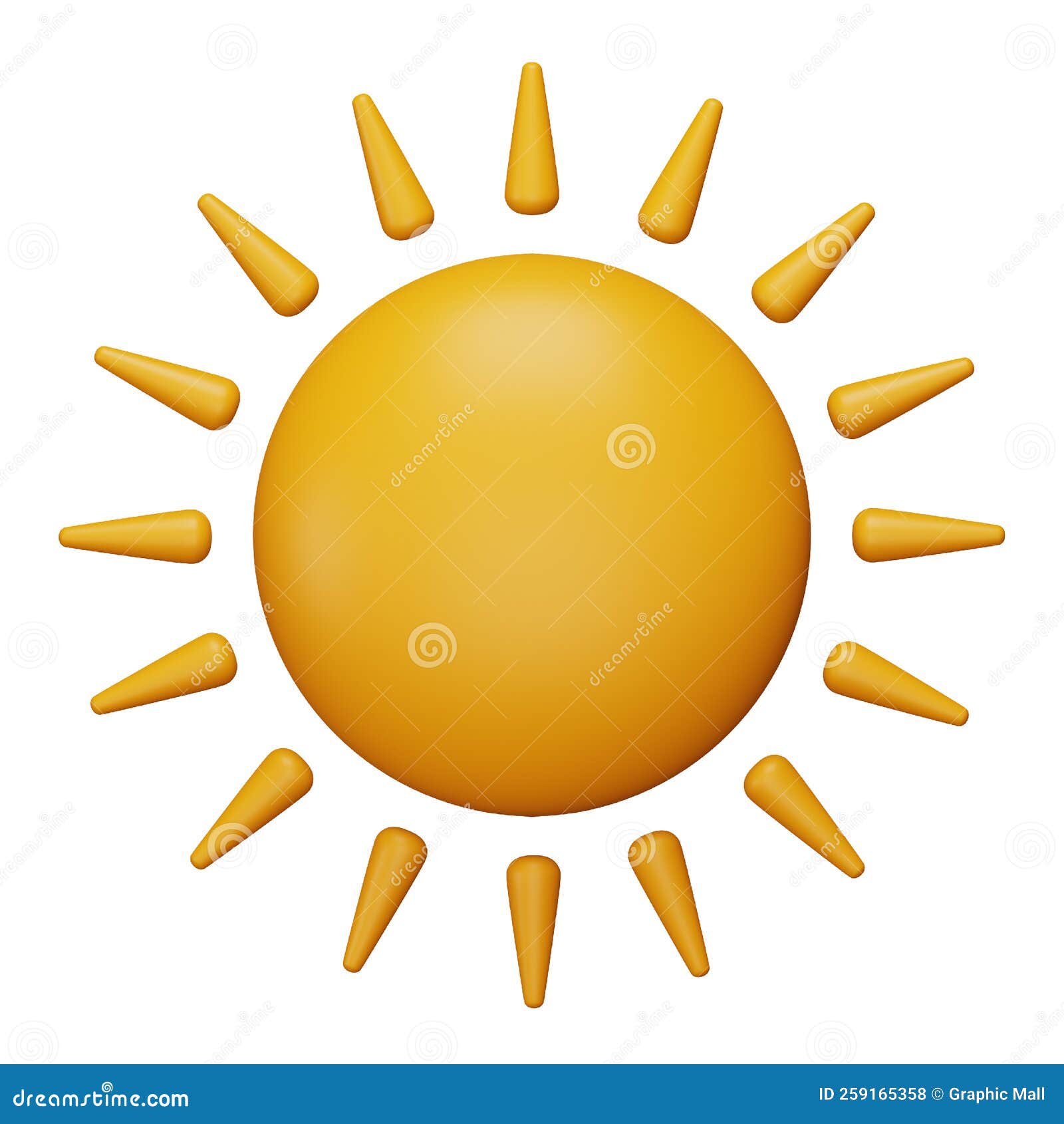 Sun 3d Rendering Isometric Icon. Stock Vector - Illustration of concept ...