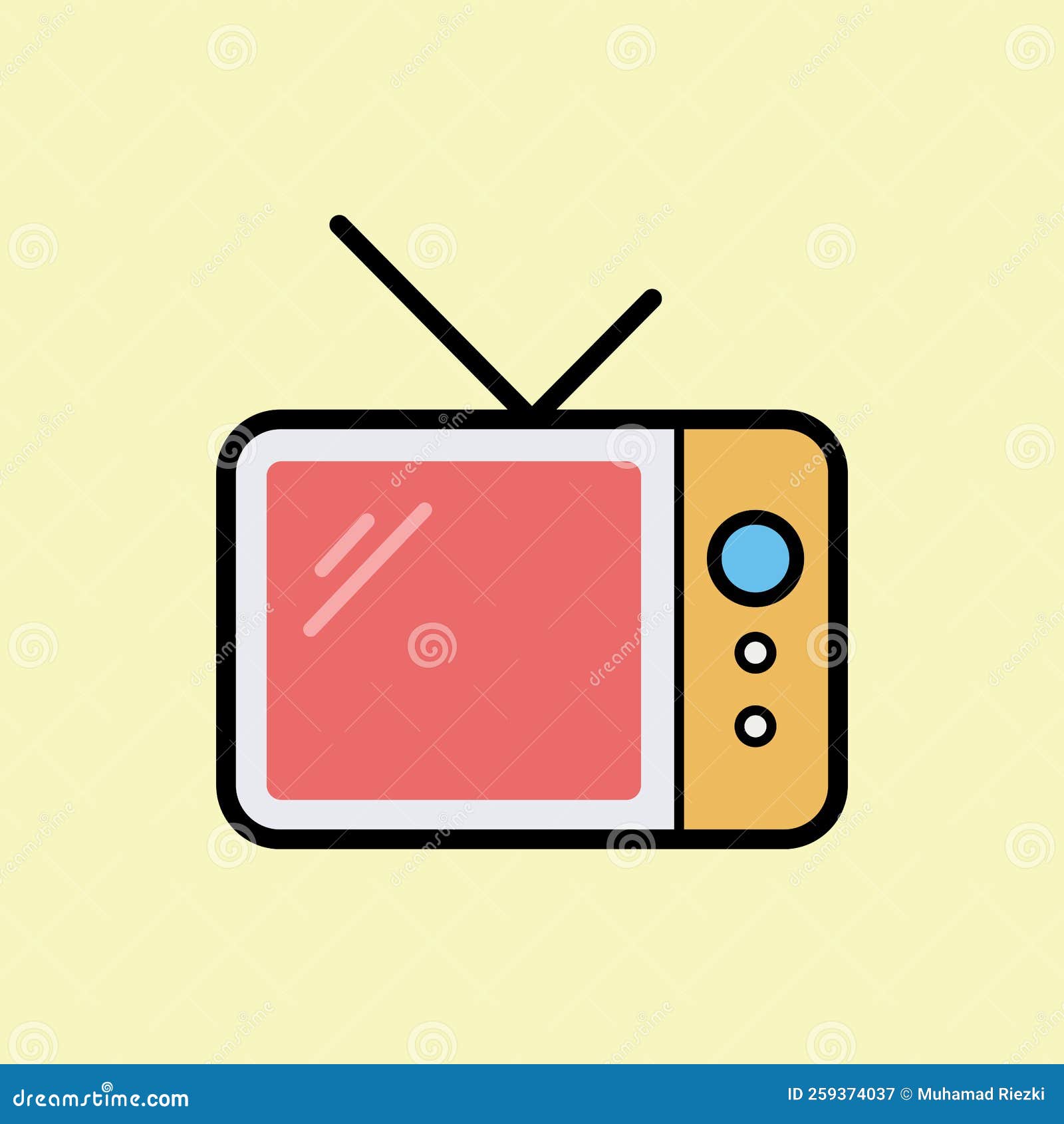Television Icon Isolated Tv Vector Illustration, Old Television Symbol ...