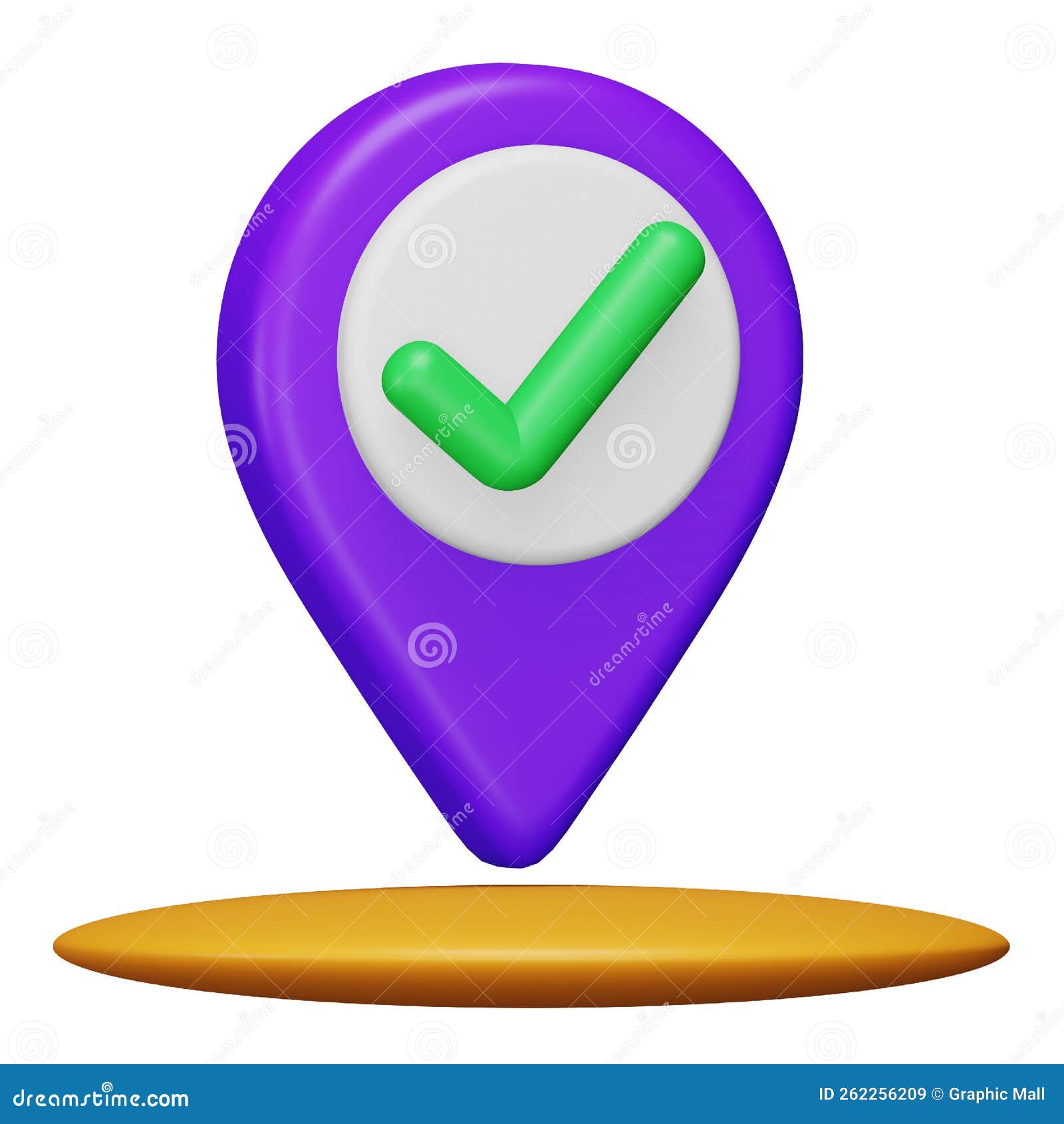 Check Point 3d Rendering Isometric Icon. Stock Vector - Illustration of ...