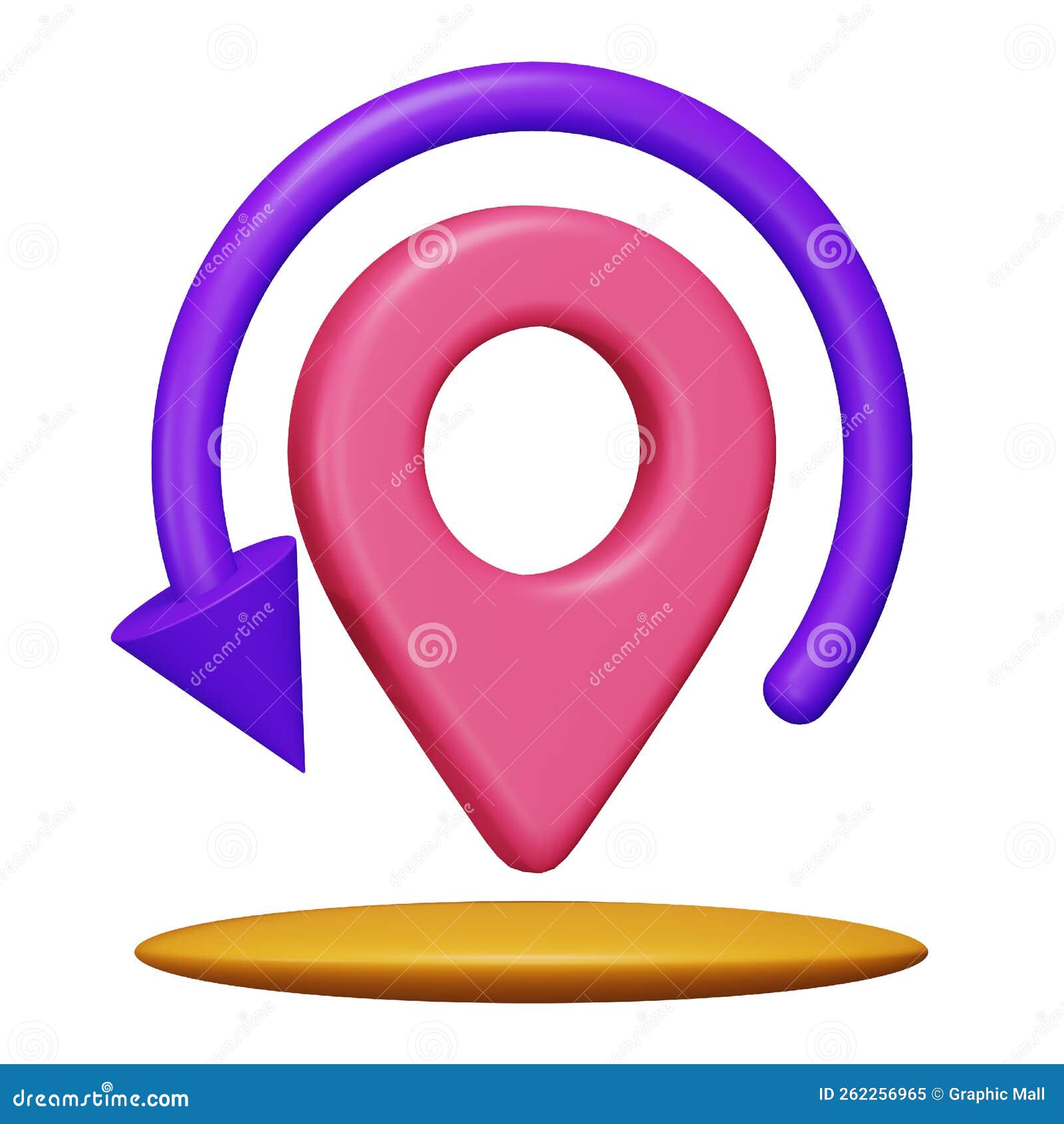 Return 3d Rendering Isometric Icon. Stock Vector - Illustration of ...