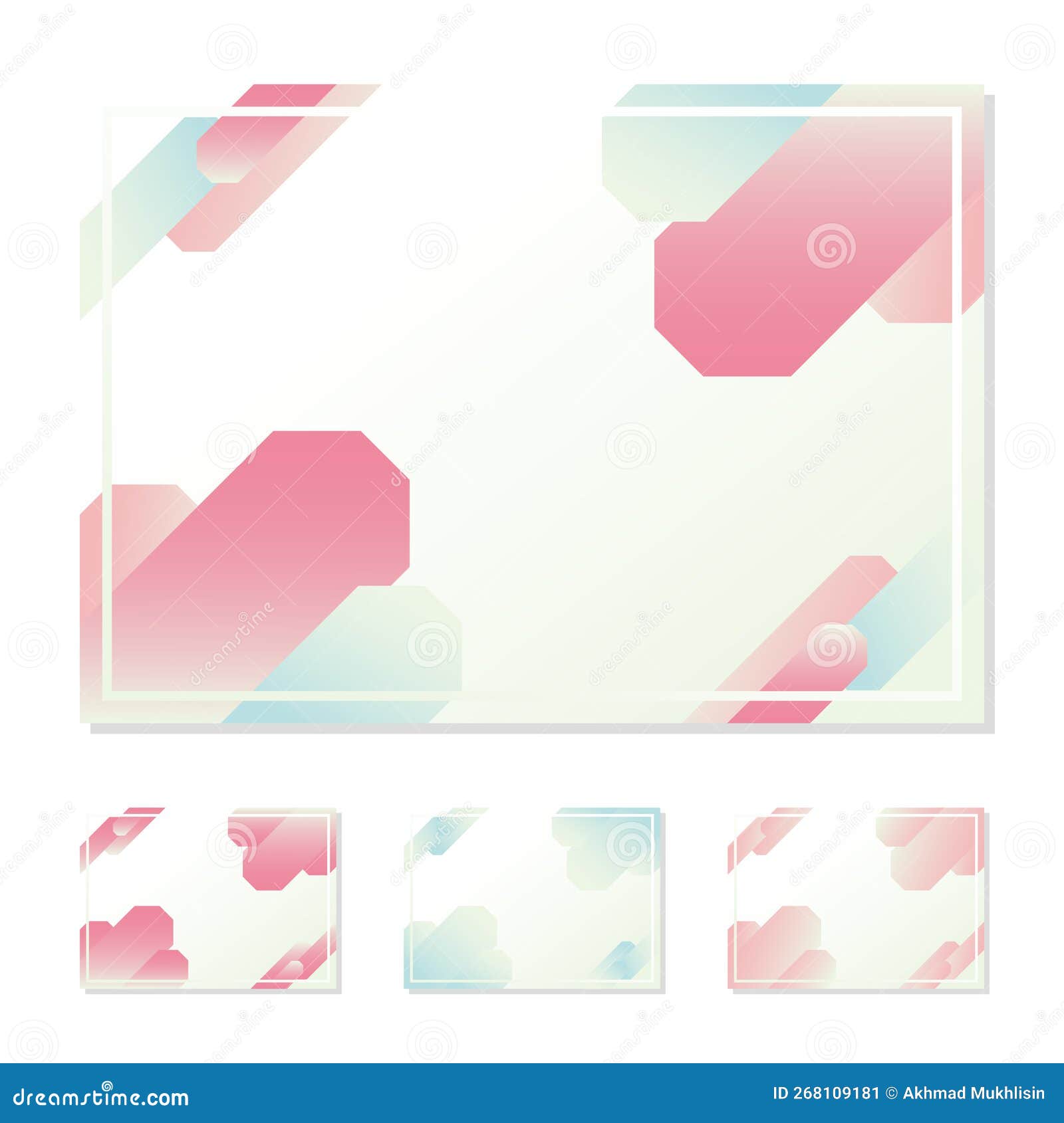 Colorful Background of Abstract Shapes, Soft Gradation Colors. Template ...
