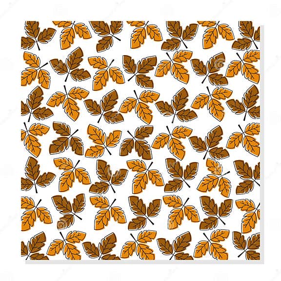 Abstract Shape of Brown Leaf Pattern, Geometric Design Stock Vector ...