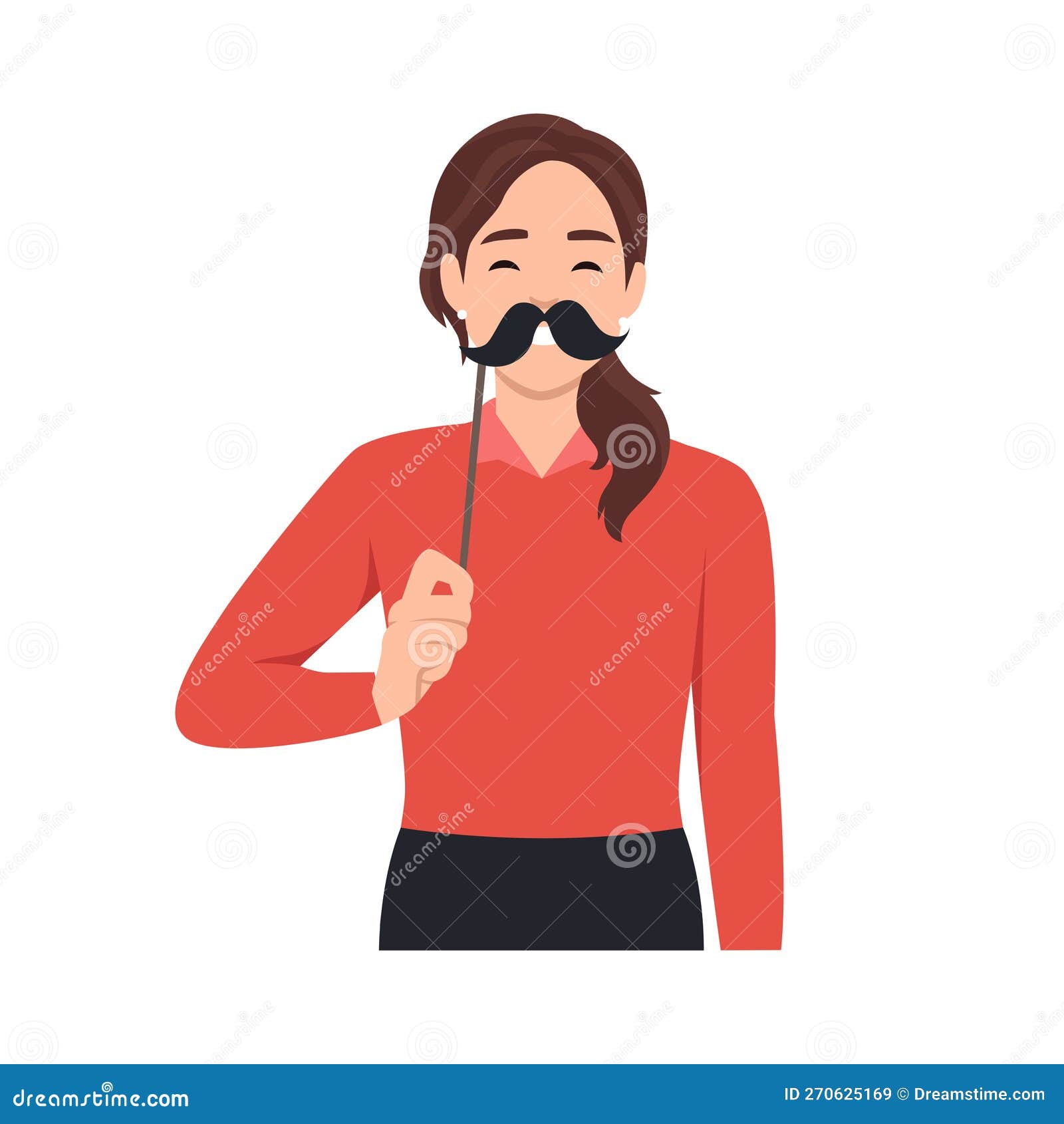 Man Holding Fake Smile Mask. Unsincere Social Behavior Cartoon Vector ...