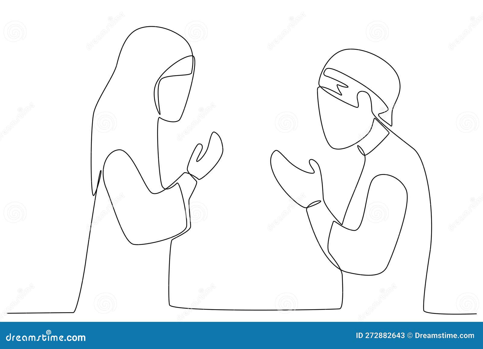 Two Muslims Praying To Each Other Stock Vector - Illustration of ...