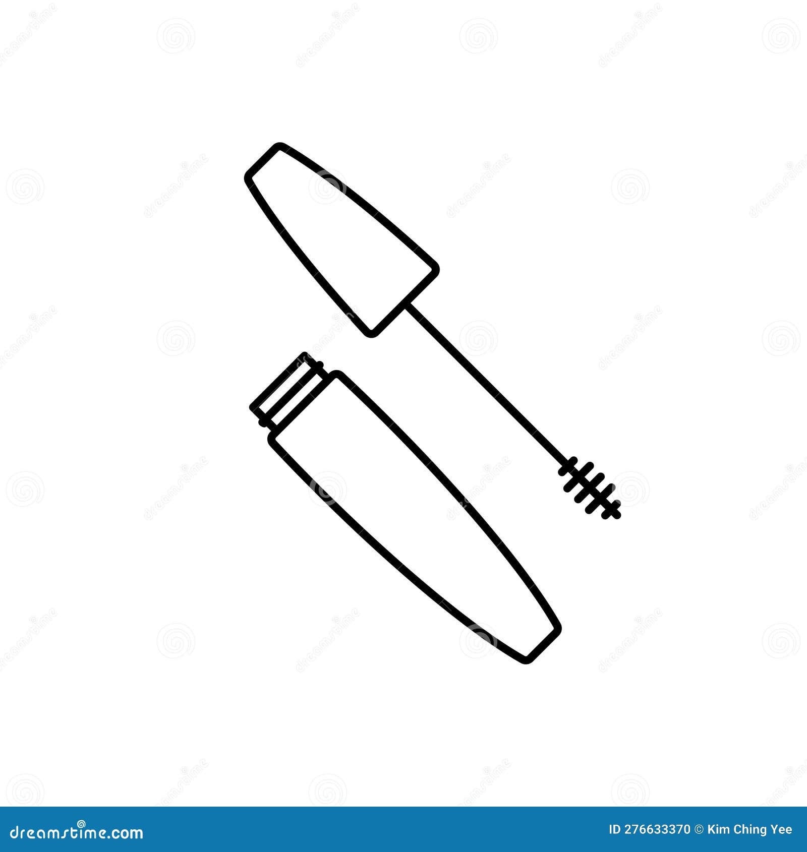 Open Tube of Mascara Icon. Linear Logo of Makeup Stock Vector ...