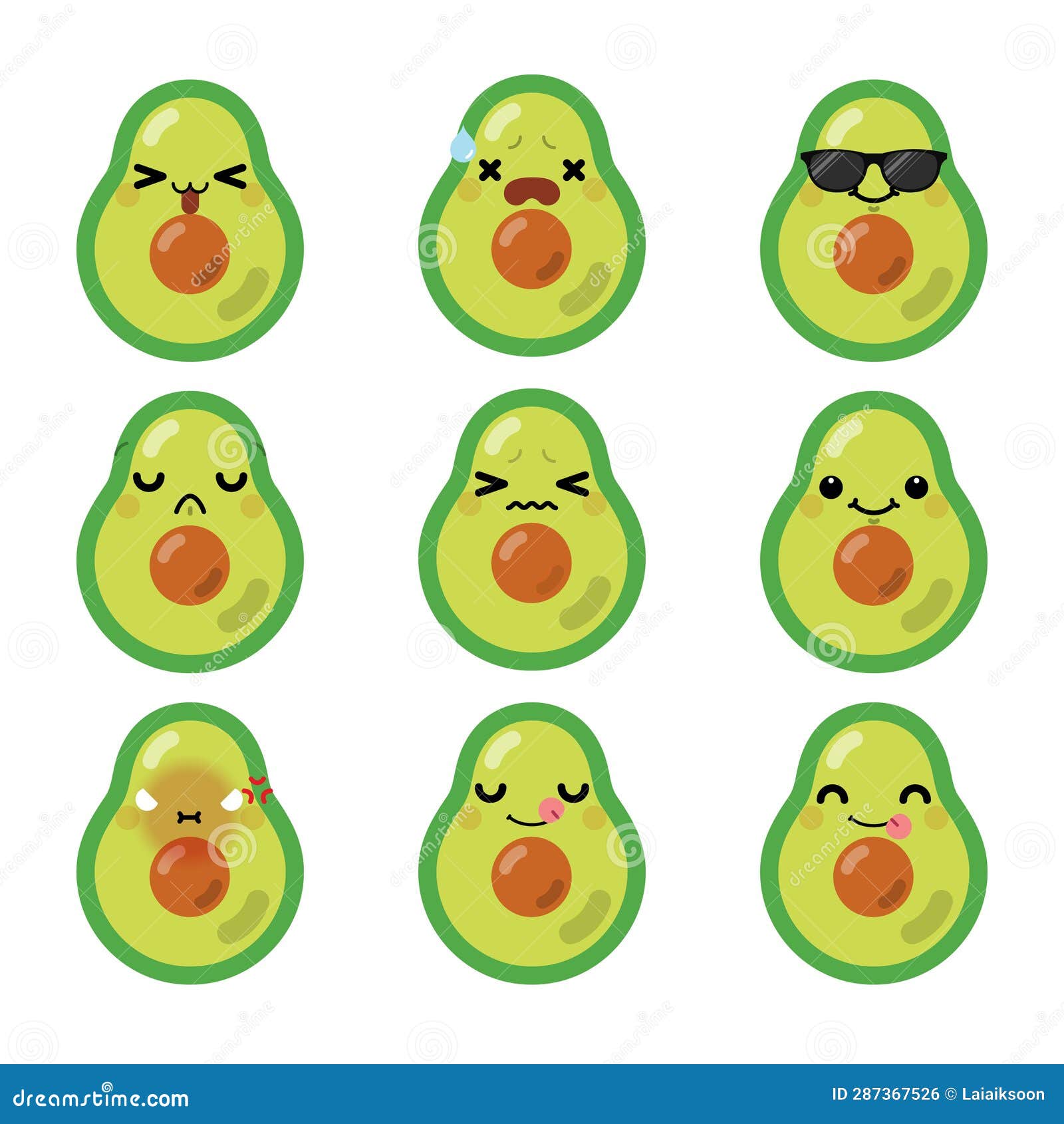 Sad Avocado, A Disappointed Cartoon Character | CartoonDealer.com #40245362