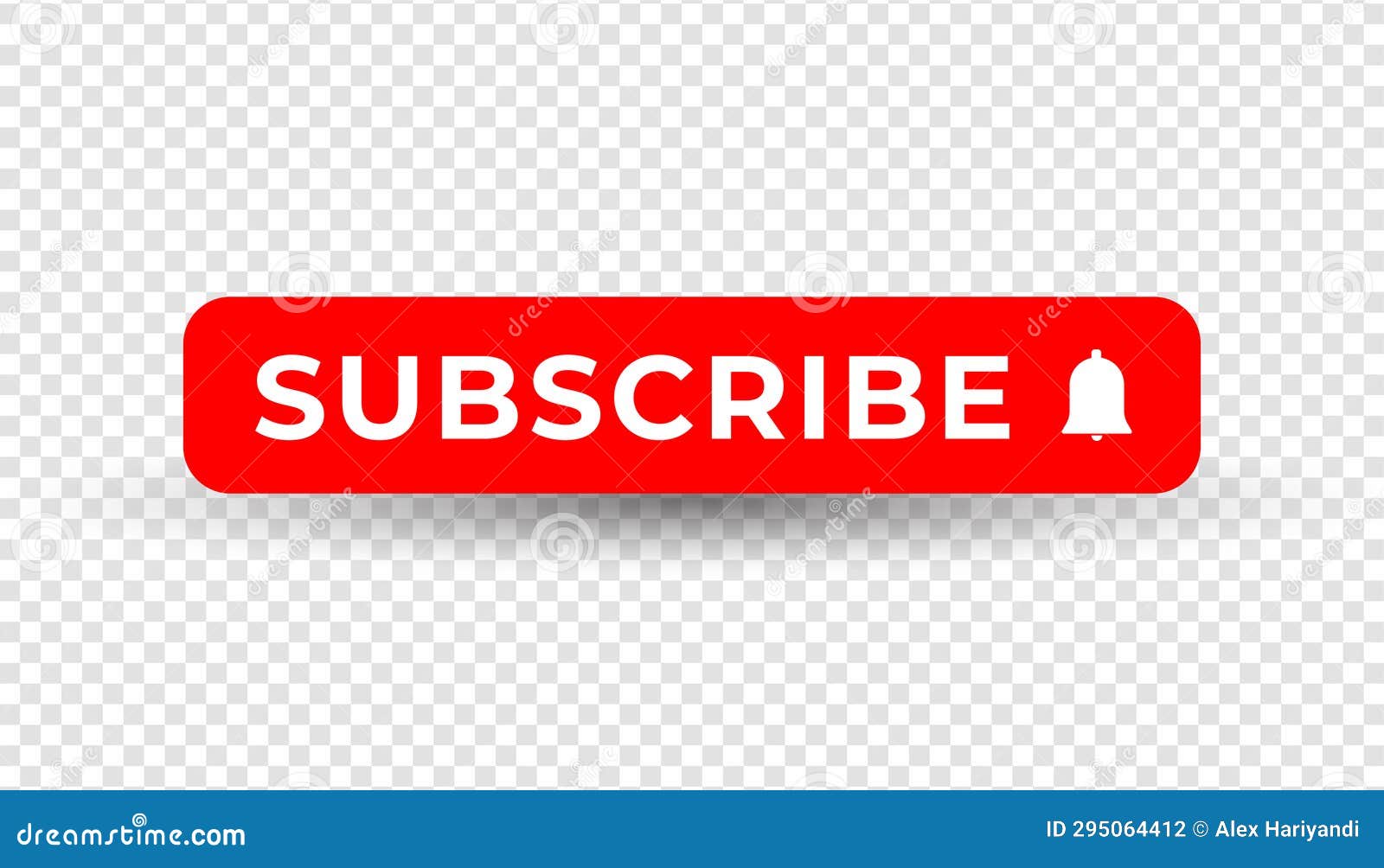 Red Subscribe Button with Bell Icon Stock Vector - Illustration of ...