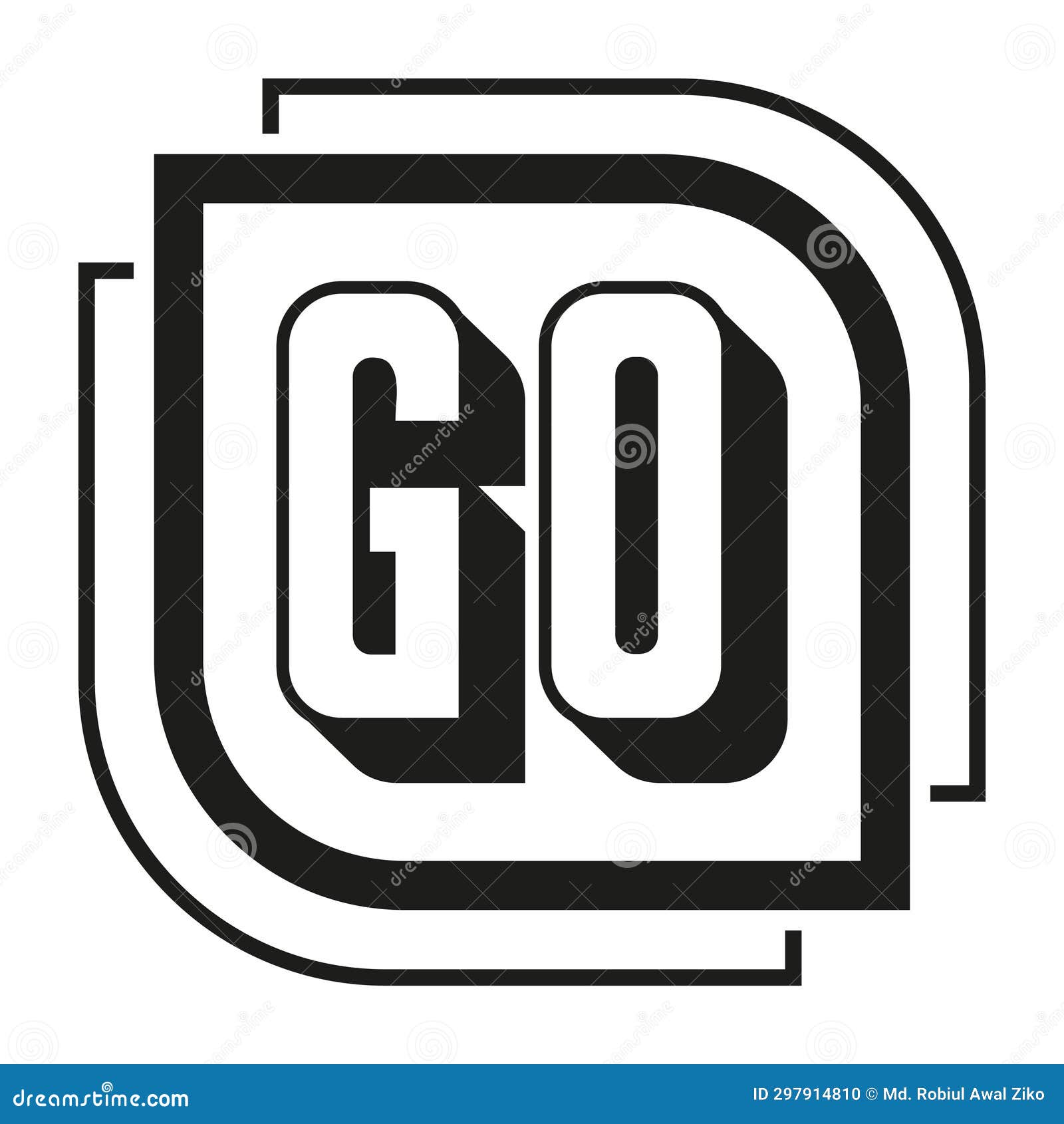 GO Letter Monogram Logo Design Stock Vector - Illustration of corporate ...