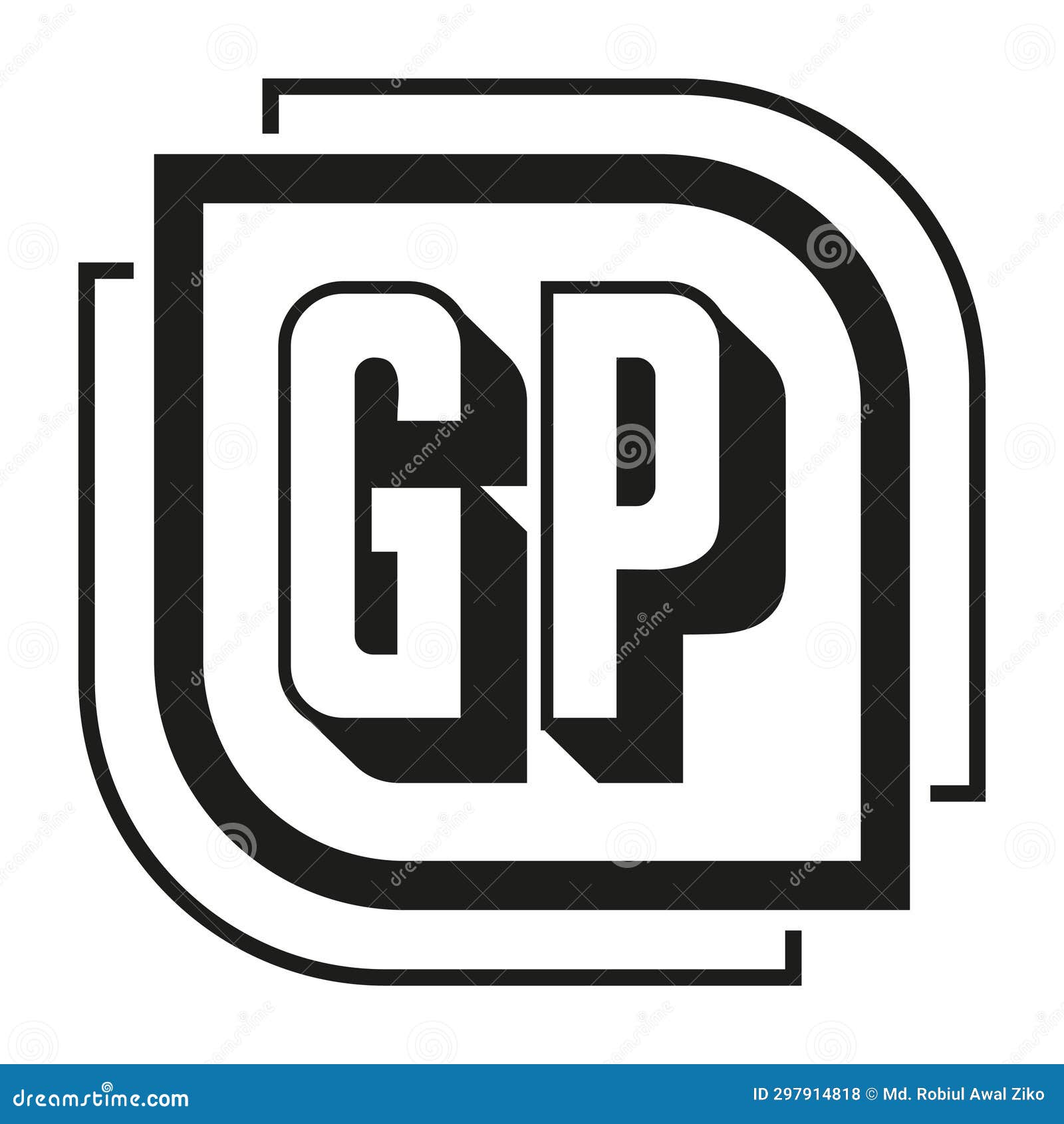 GP Letter Monogram Logo Design Stock Illustration - Illustration of ...