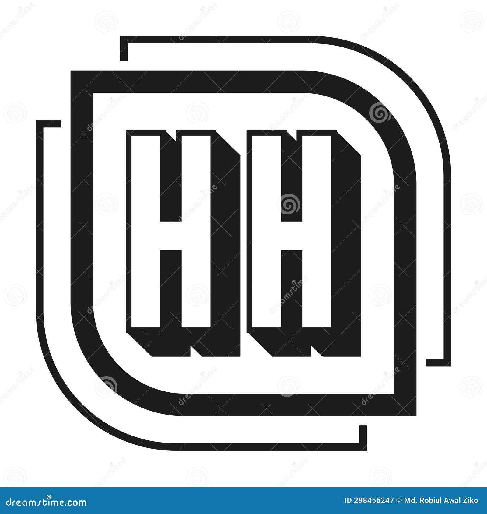 HH Letter Monogram Logo Design Stock Vector - Illustration of ...