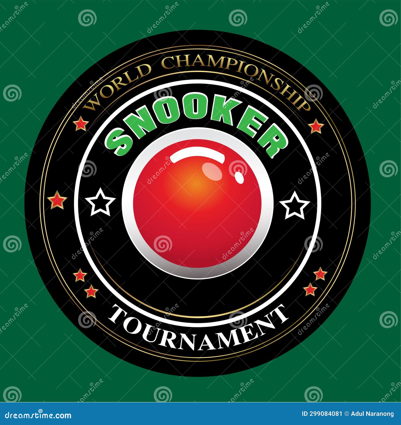 Snooker tournament logo, stock vector. Illustration of graphic - 299084081