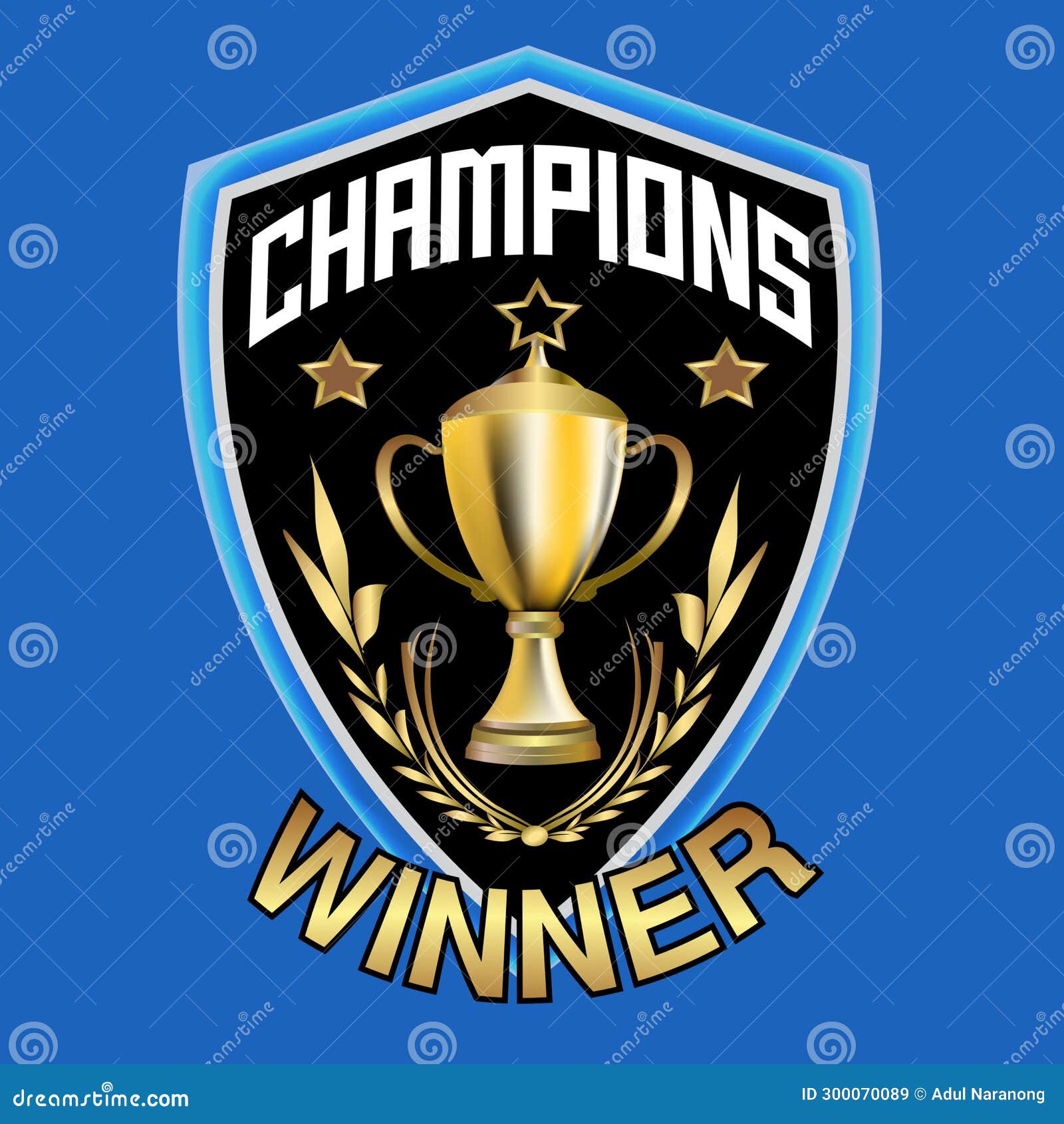 Champions winner, stock vector. Illustration of achievement - 300070089