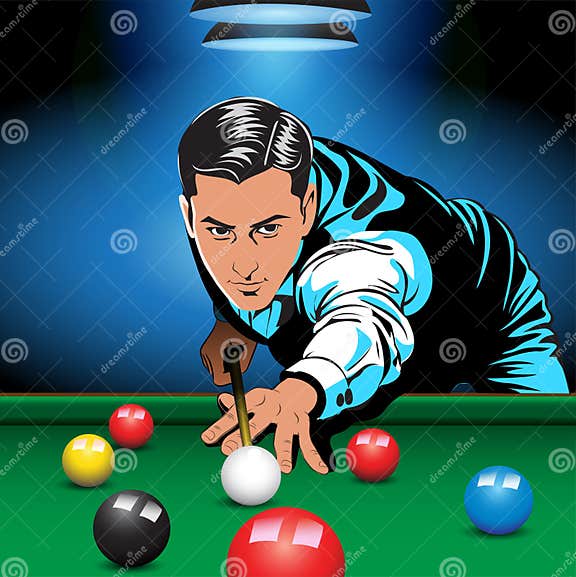 Snooker Player, stock illustration. Illustration of desk - 330658866