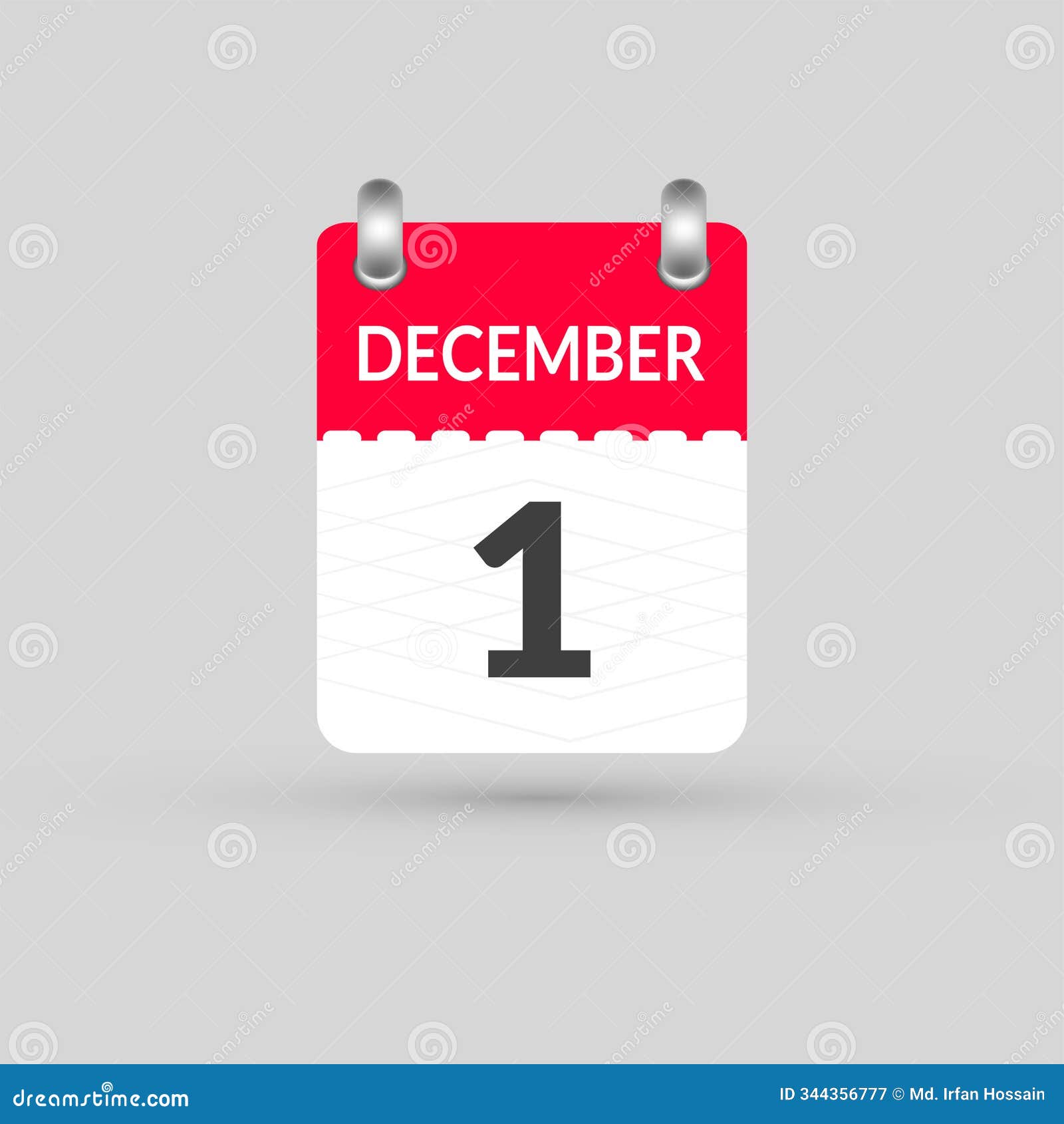December 1 Calendar Date, Month Icon Stock Vector - Illustration of ...