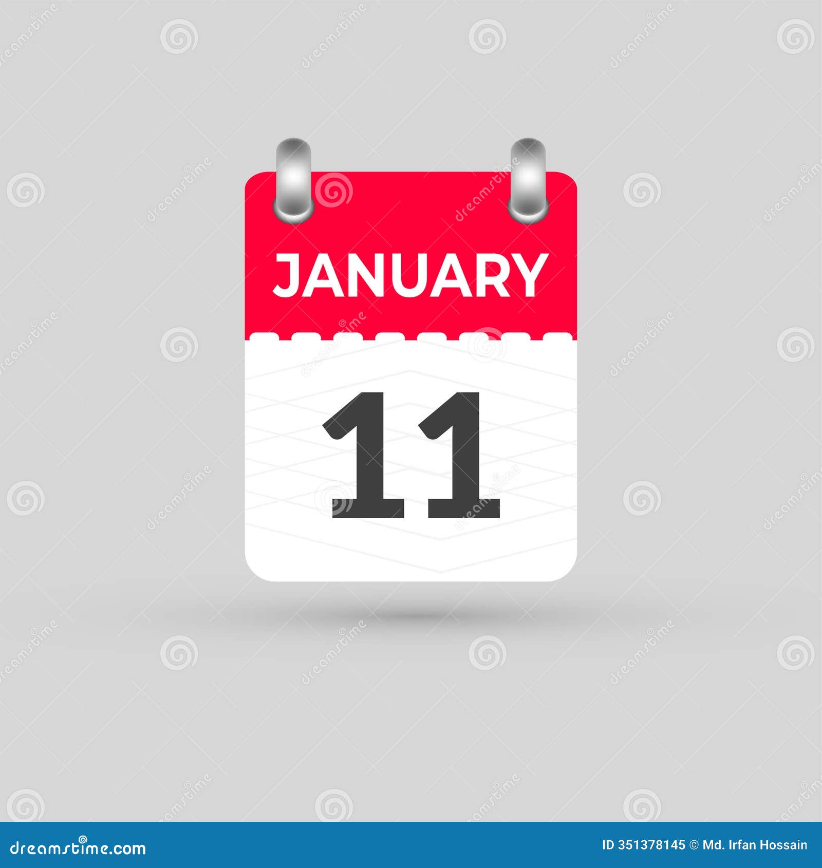 January 11 Calendar Date Month Icon Stock Image - Image of cartoon ...