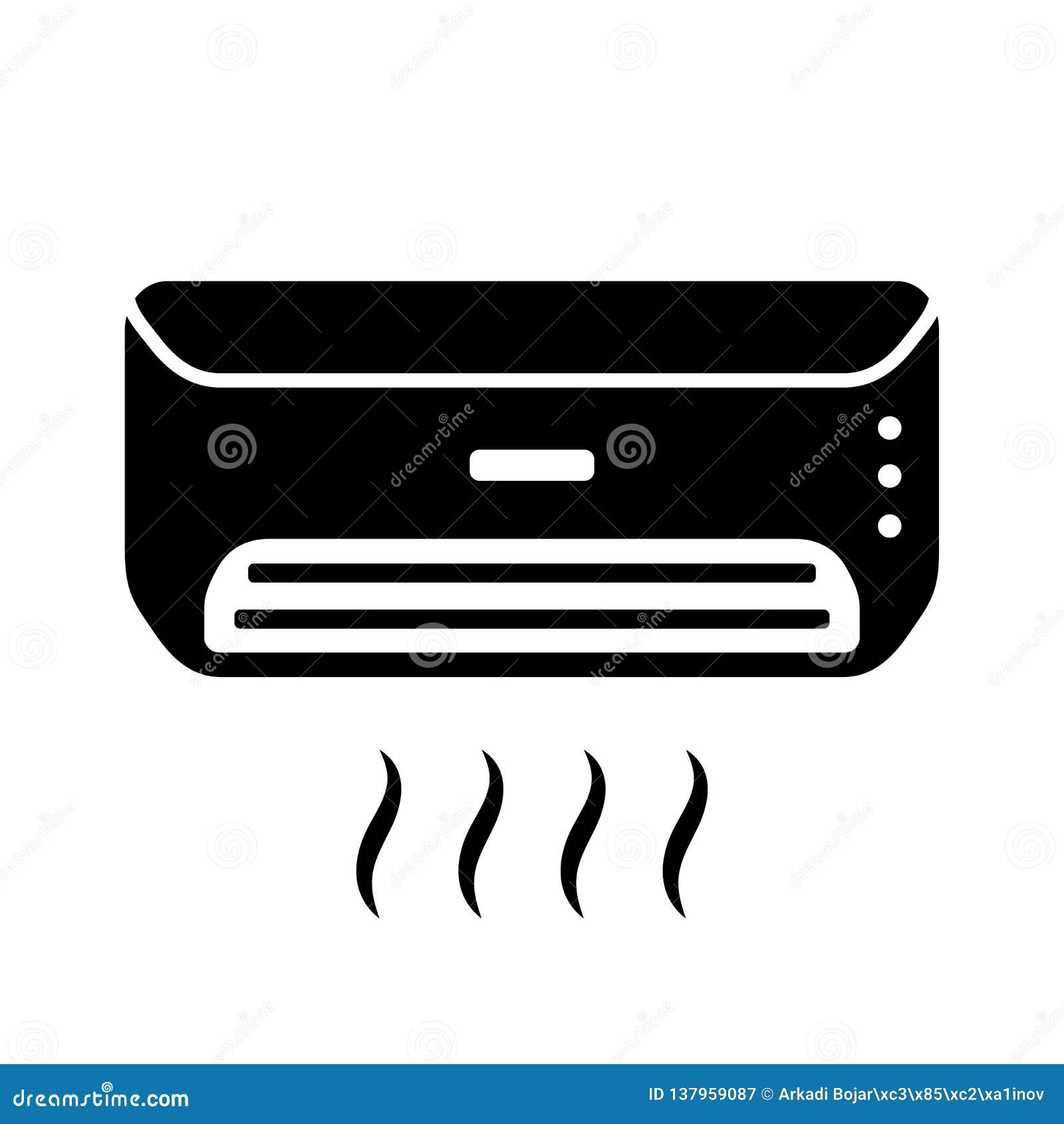 Air Conditioner Vector Icon Stock Vector - Illustration of icons ...