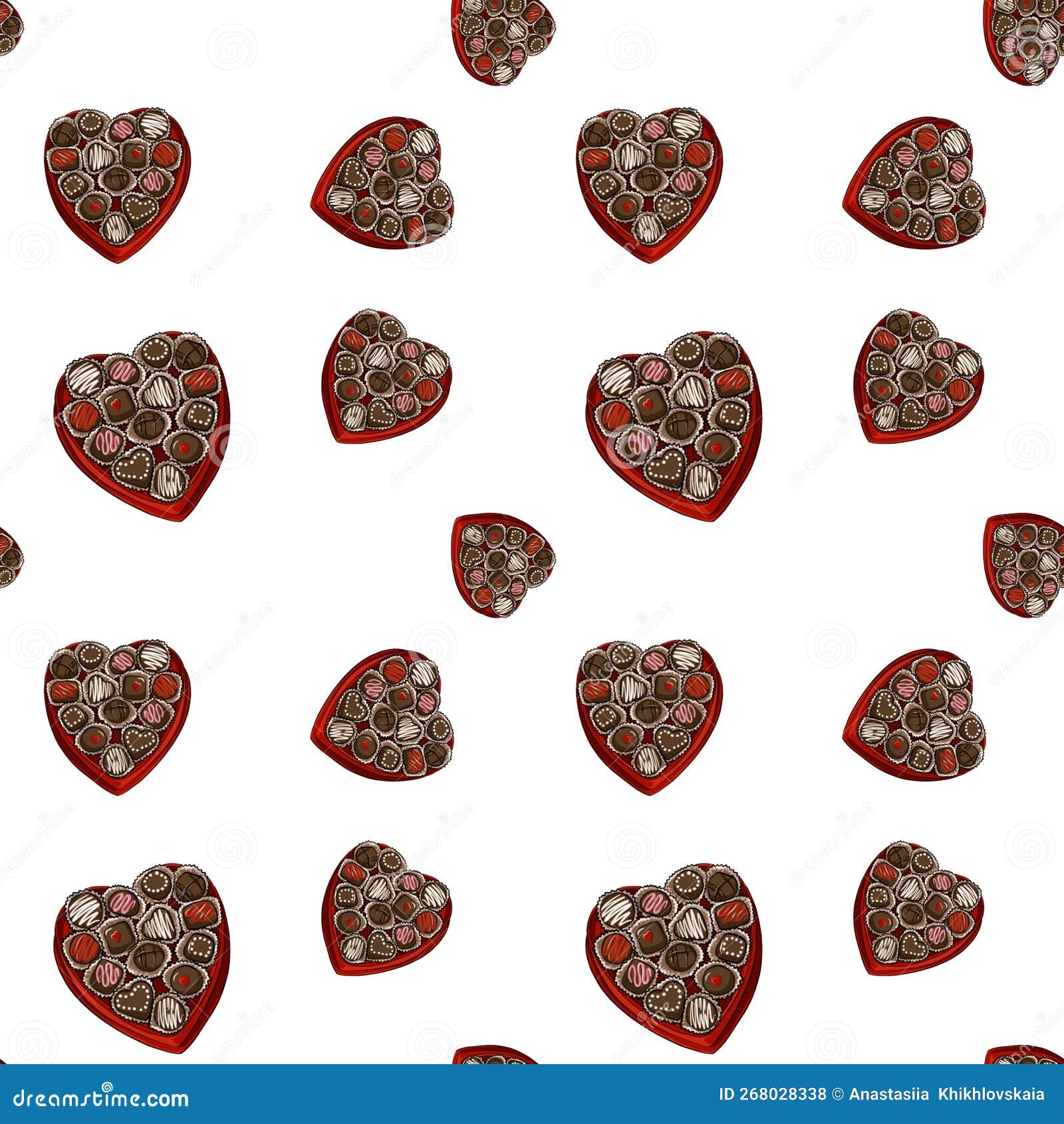 Candy Chocolate Box Seamless Pattern Stock Photo - Image of food ...