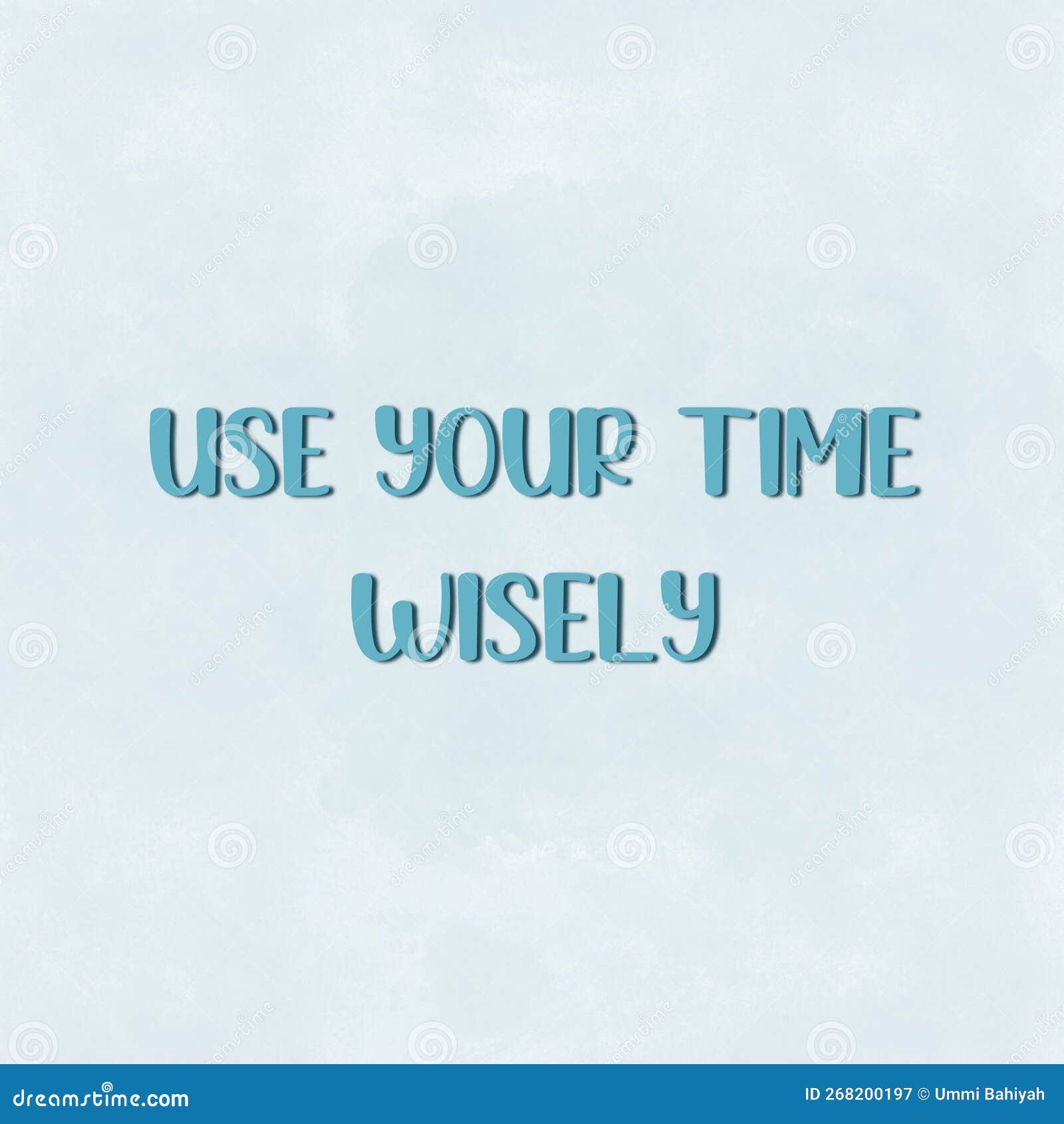 A Motivational Quote about Time Management. Stock Image - Image of time ...