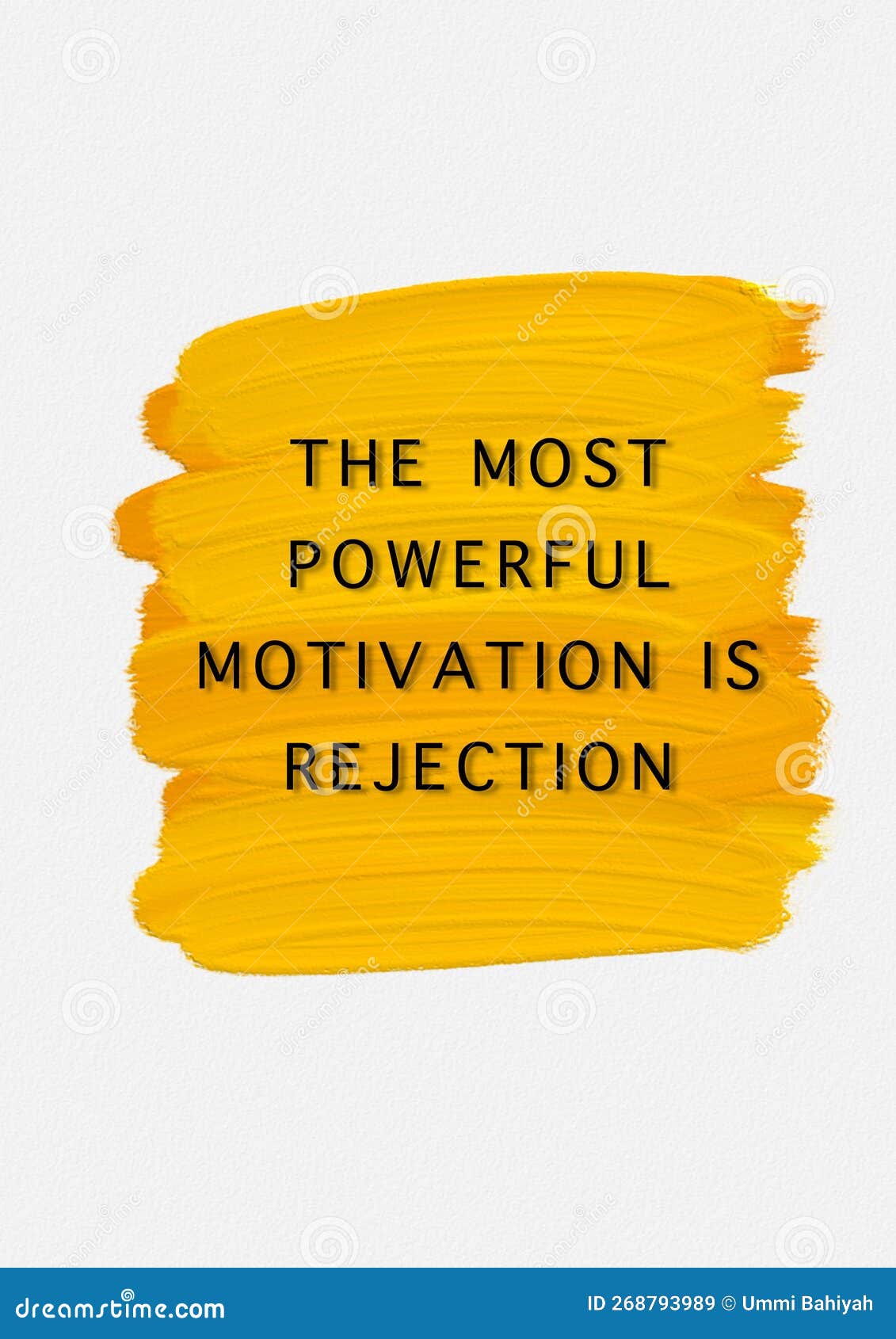 A Motivational Quote about Rejection. Stock Illustration - Illustration ...