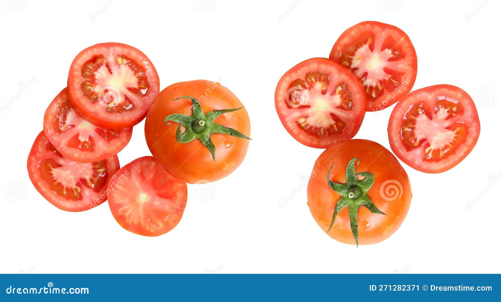 Sliced Tomatoes Isolated on White Background, Stock Image - Image of ...