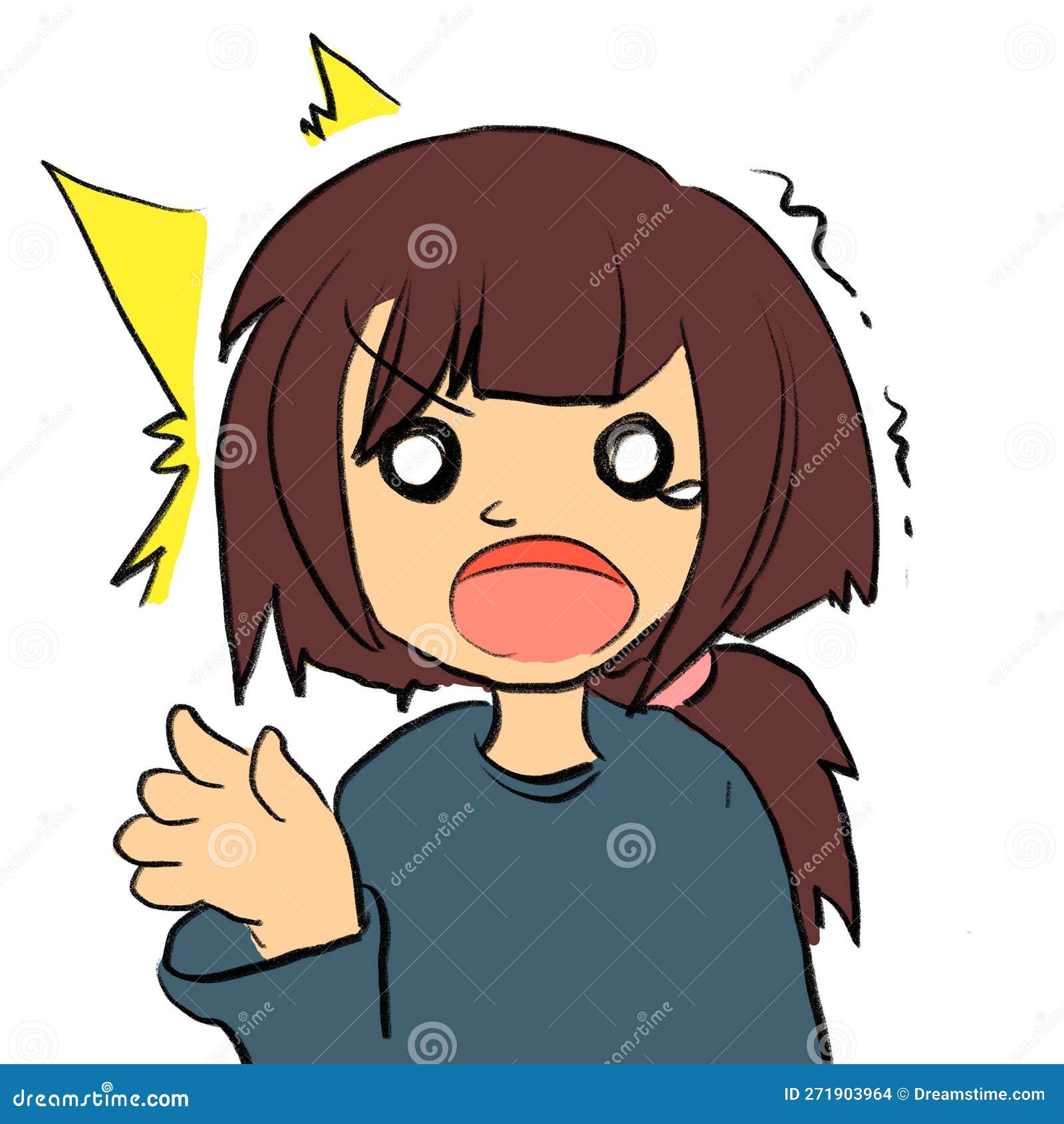 Art of a Woman Who is Suddenly Surprised Stock Illustration ...