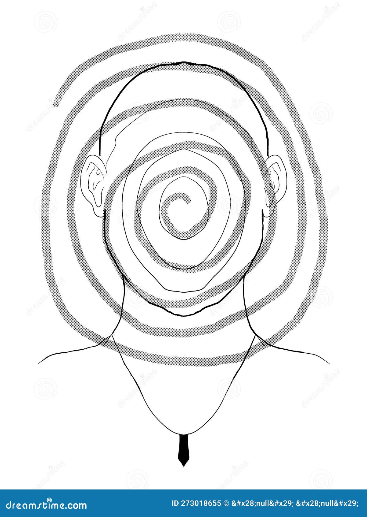 Head dizzy stock illustration. Illustration of head - 273018655