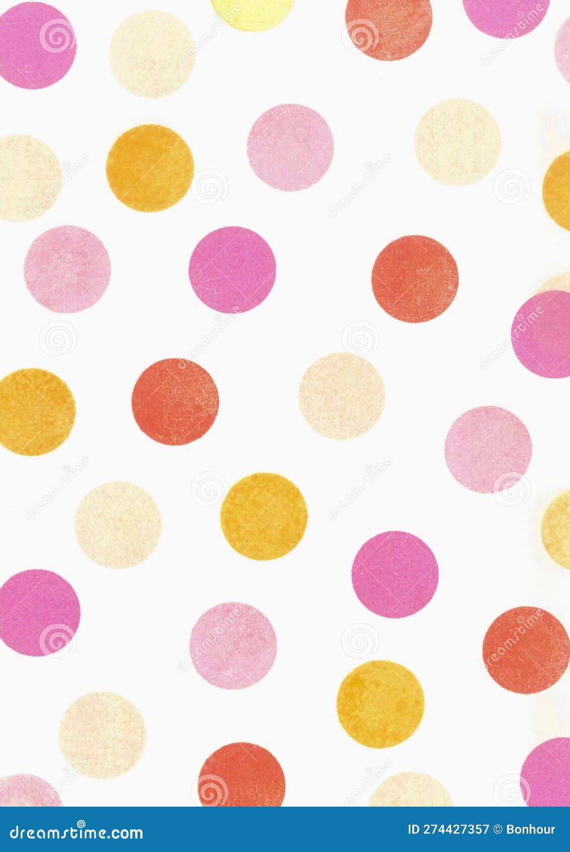 Cute and Colorful Polka Dot Pattern with Texture Stock Illustration ...