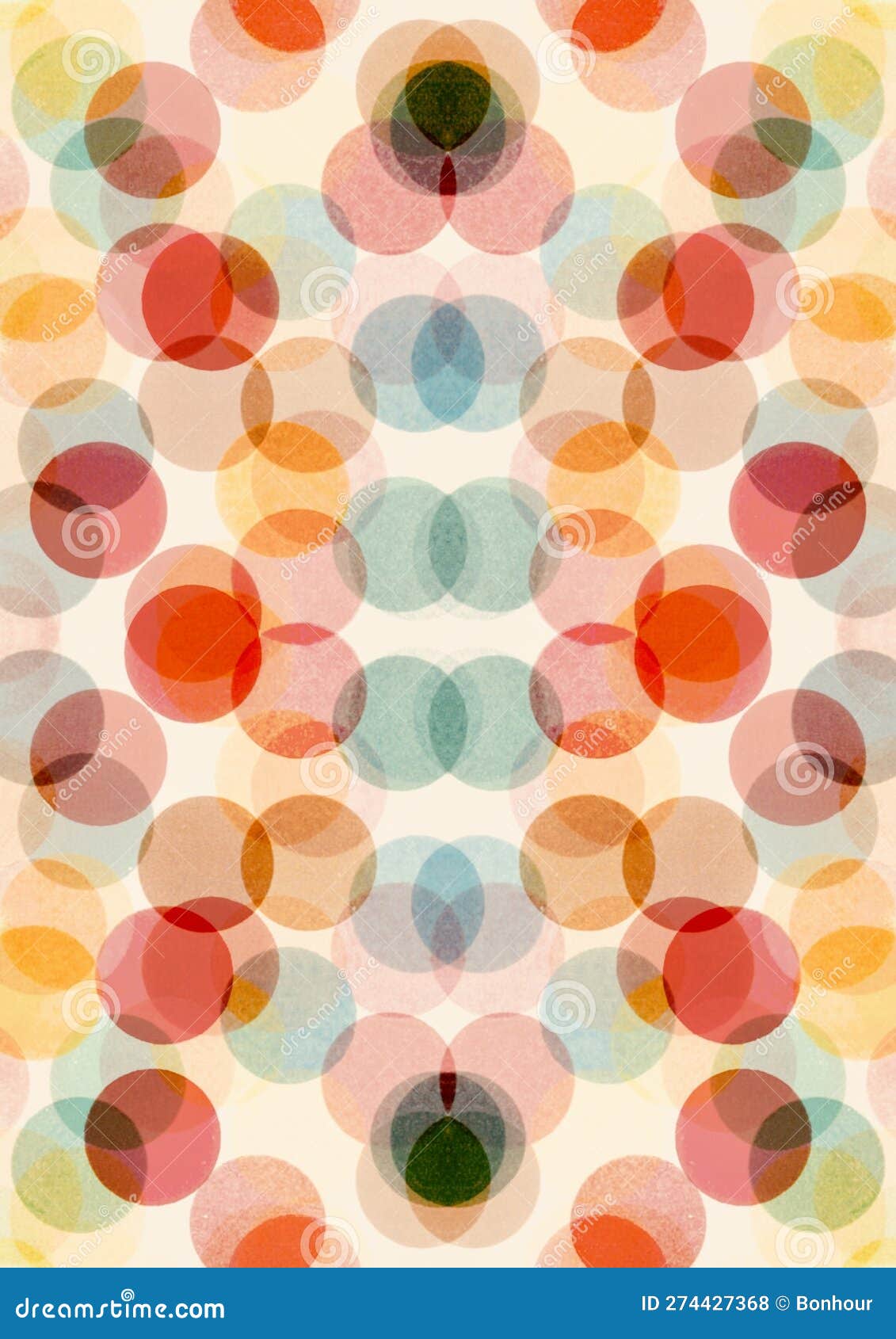 Colorful Polka Dot Pattern in Transparent Layers Stock Illustration ...