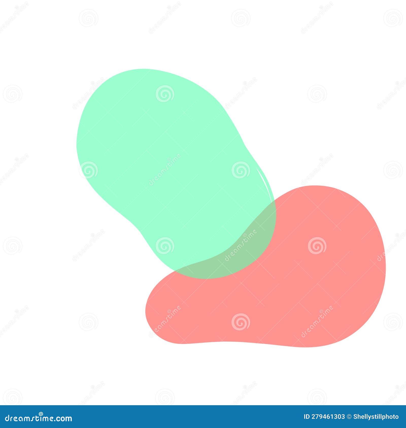 Abstract Pebble Style Shapes Bending in with Each Other Modern Art ...